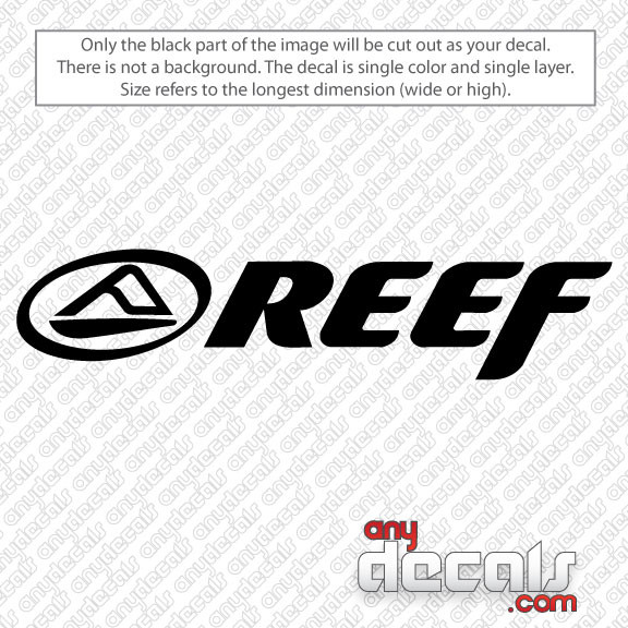 Car Decals - Car Stickers | Reef Surf Logo Car Decal | AnyDecals.com
