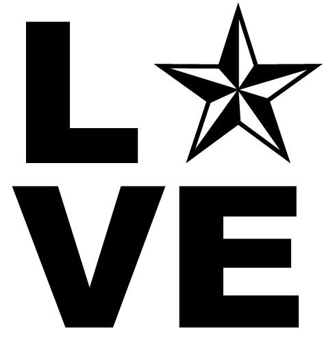 Love Car Decals - Car Stickers | Love Peace Car Decal | AnyDecals.com