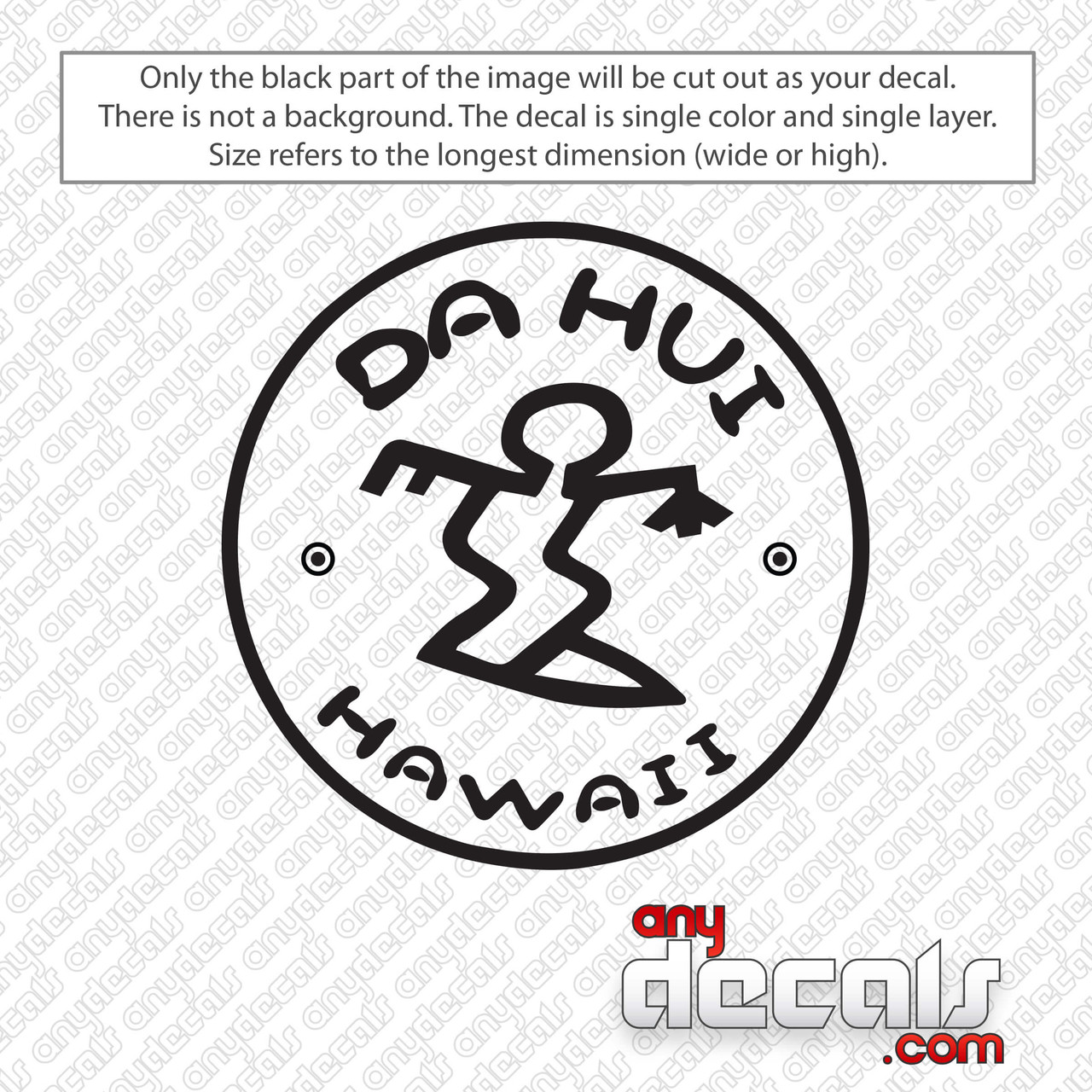 Da Hui Surfing Decal Sticker - AnyDecals.com