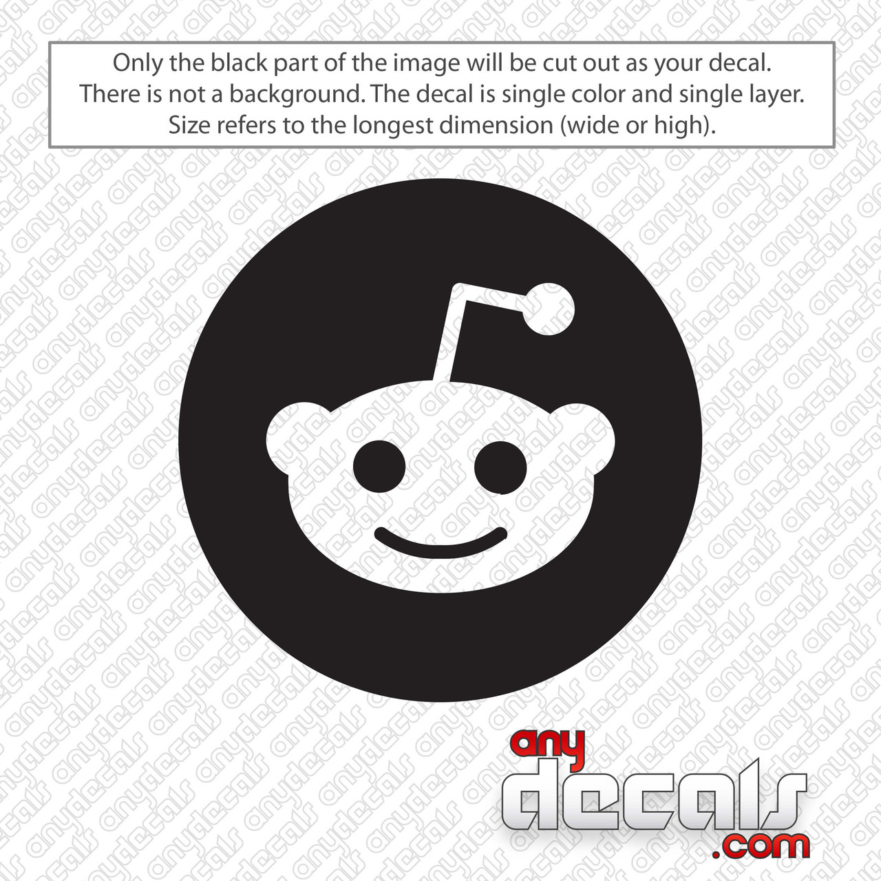 Reddit Logo Decal Sticker - AnyDecals.com