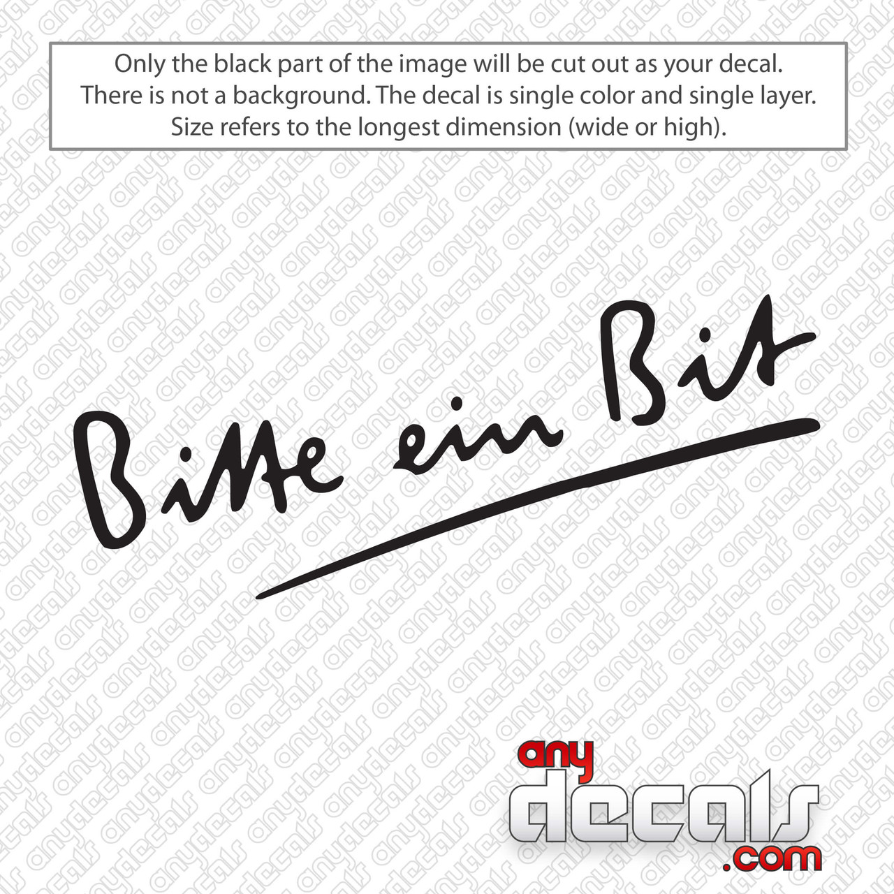 Bitte ein Bit Decal Sticker - AnyDecals.com