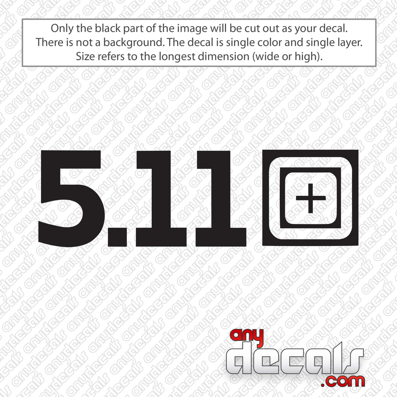 5.11 Tactical Decal Sticker - AnyDecals.com