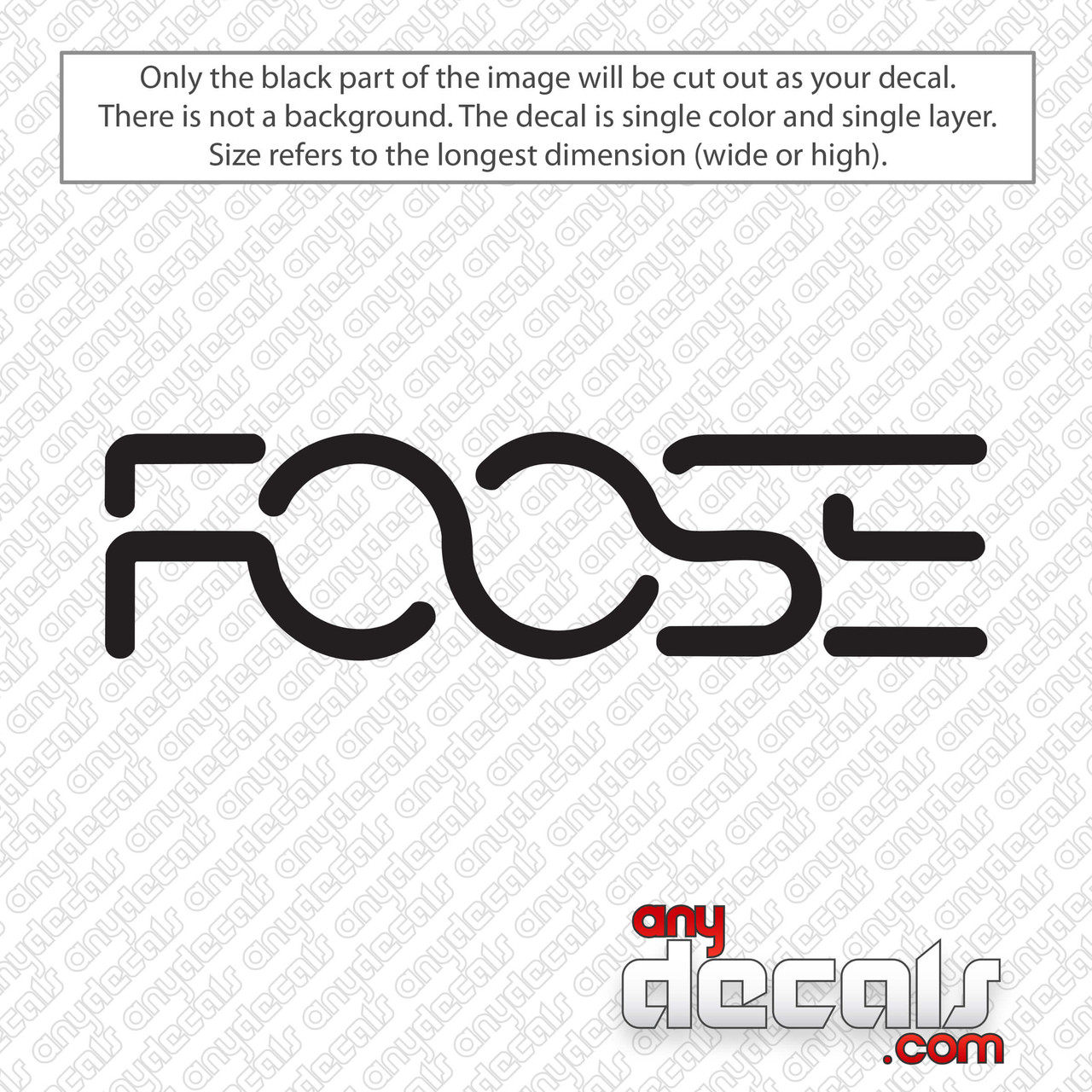 Foose Logo Decal Sticker - AnyDecals.com