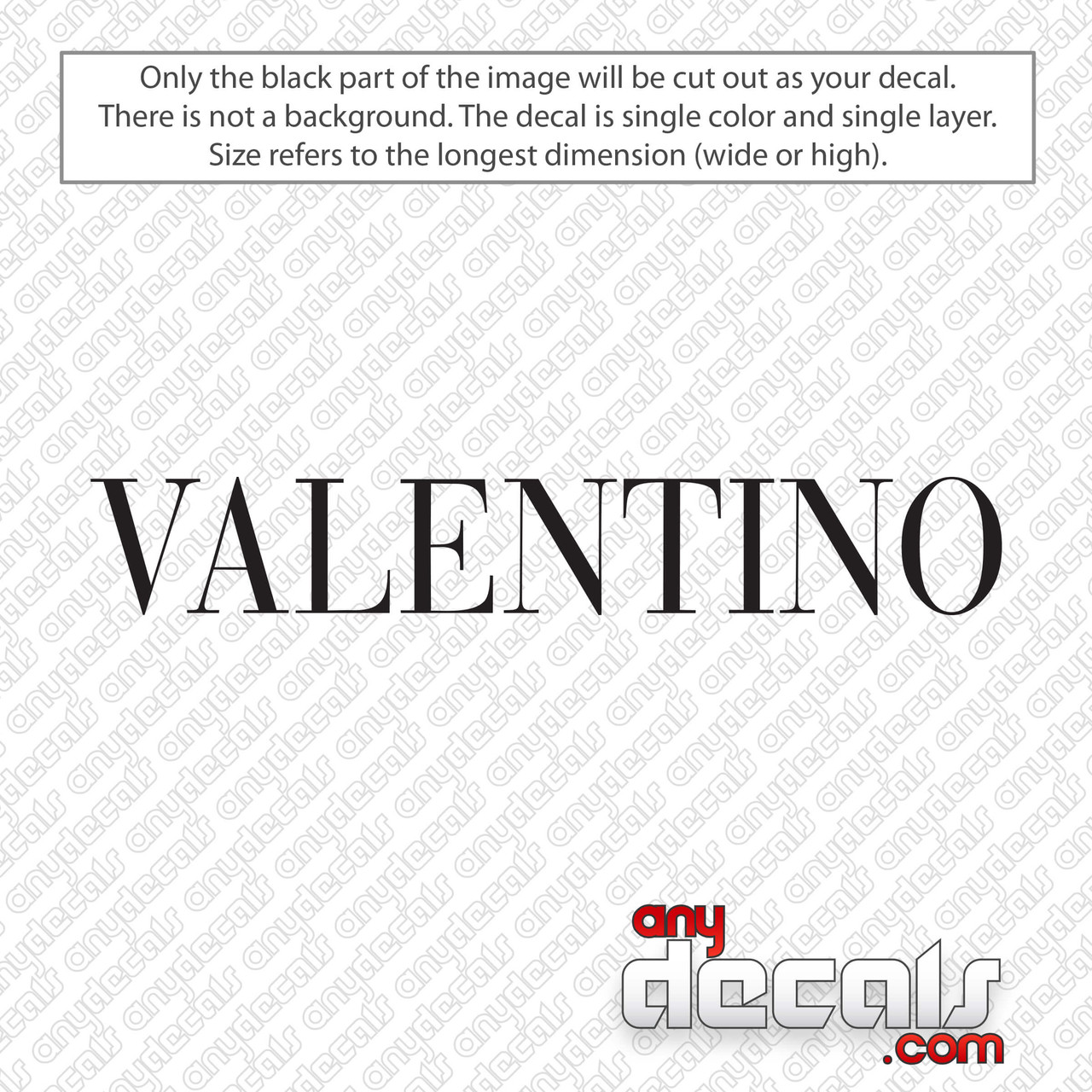 Valentino Logo Decal Sticker - AnyDecals.com