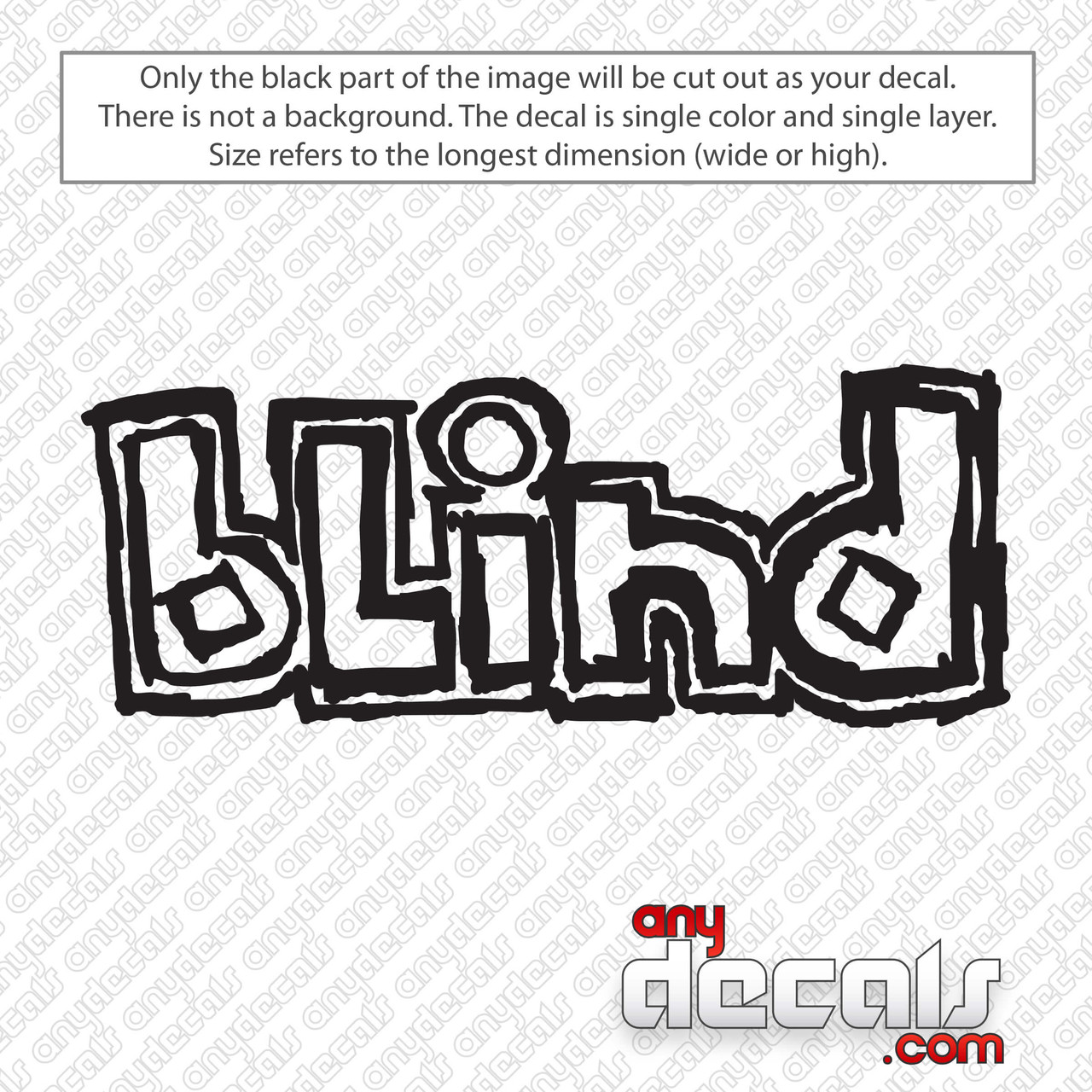 Blind Skateboards Logo Decal Sticker - AnyDecals.com