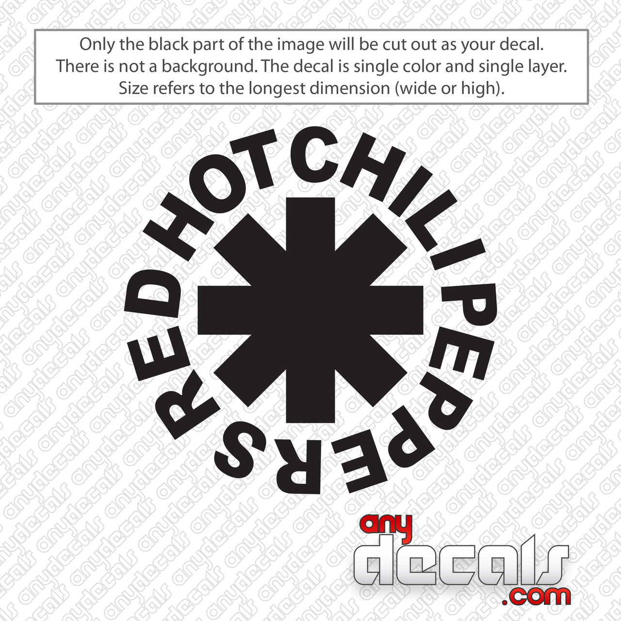 Red Hot Chili Peppers Band Decal Sticker - AnyDecals.com