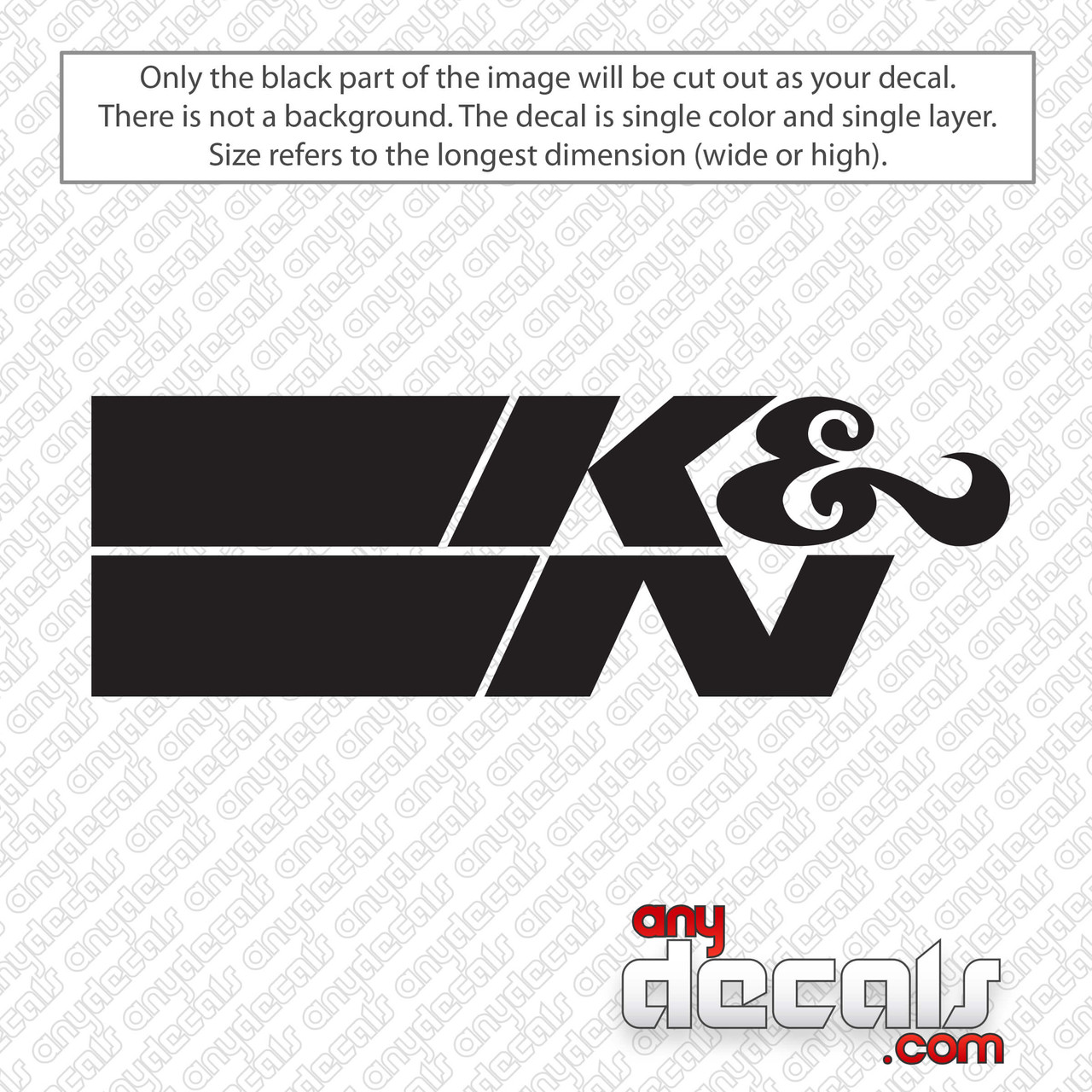 K&N Logo Decal Sticker - AnyDecals.com