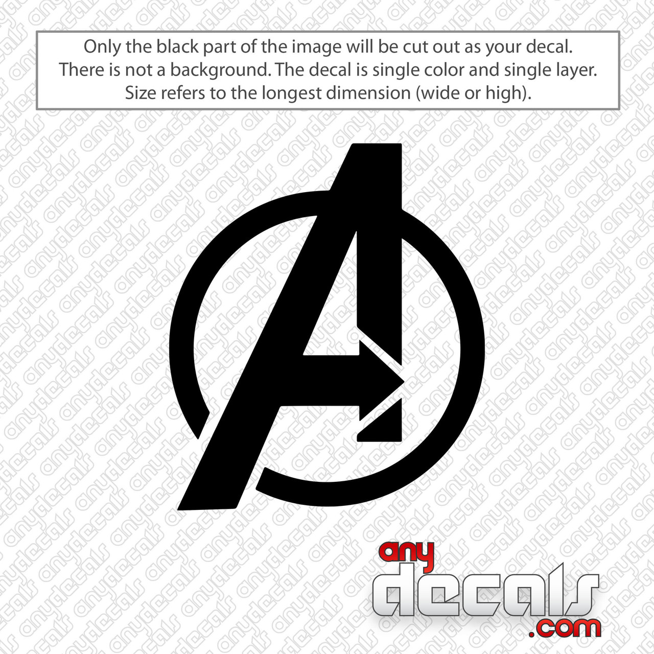 Avengers Logo Decal Sticker - AnyDecals.com