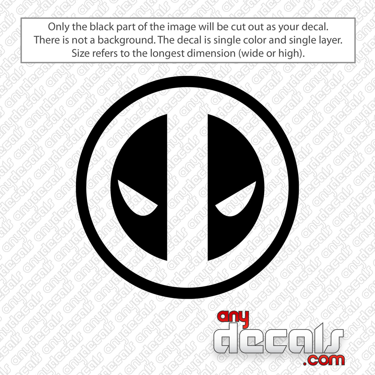 Deadpool Logo Decal Sticker - AnyDecals.com