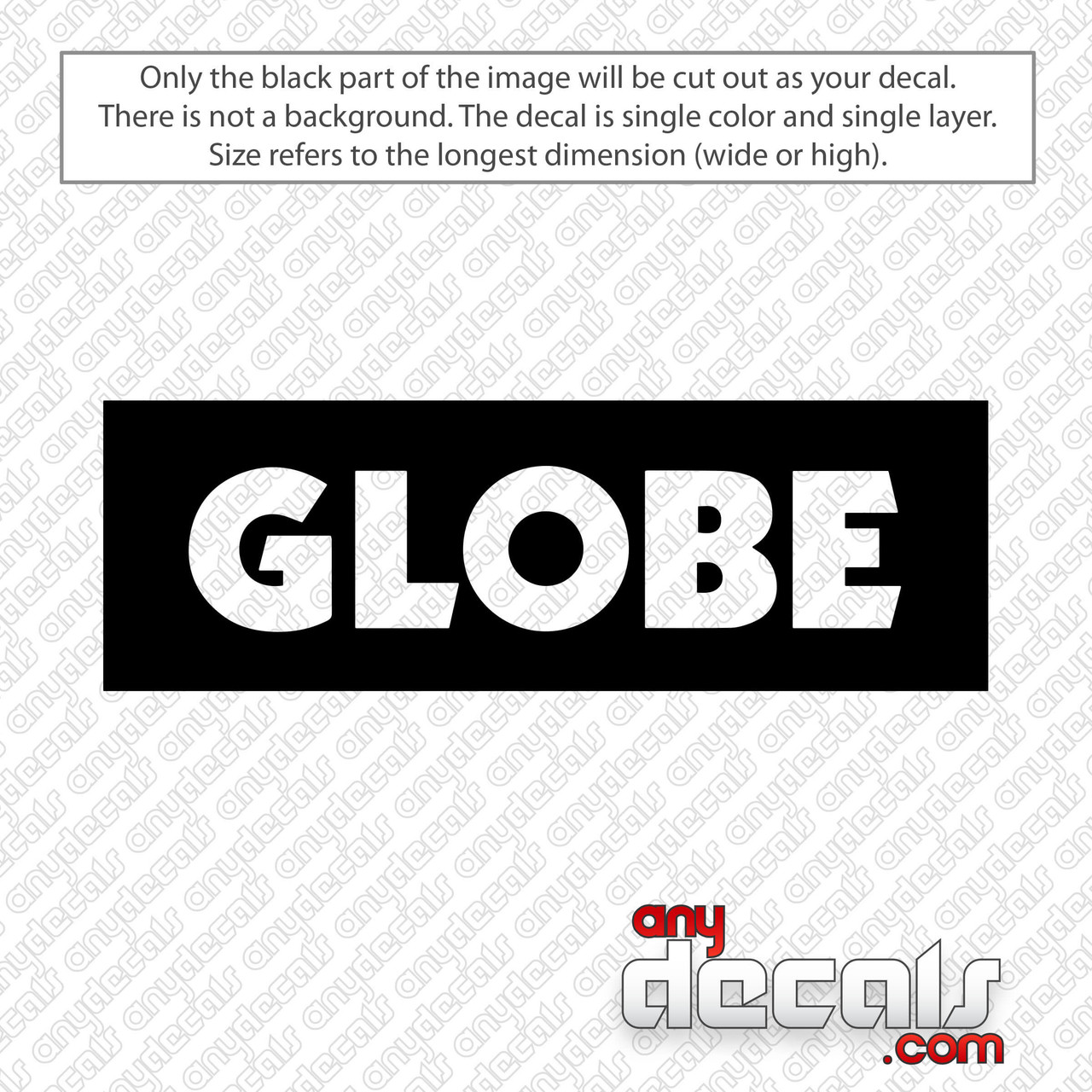 Globe Logo Decal Sticker - AnyDecals.com