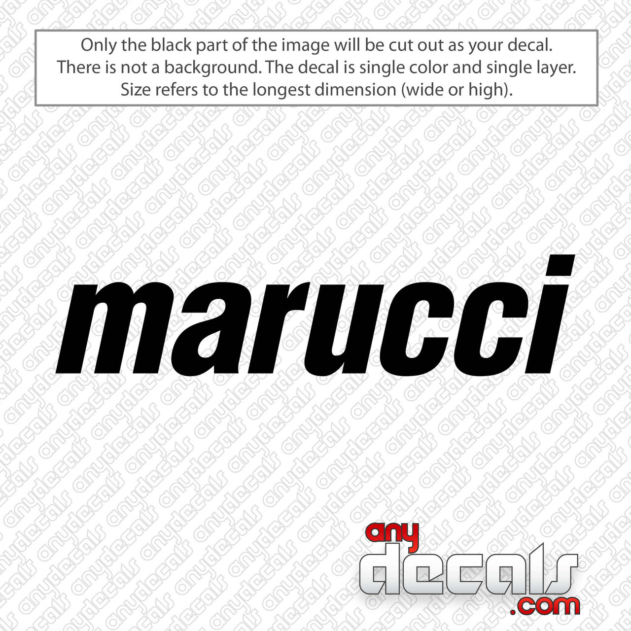 Marucci Logo Decal Sticker - AnyDecals.com