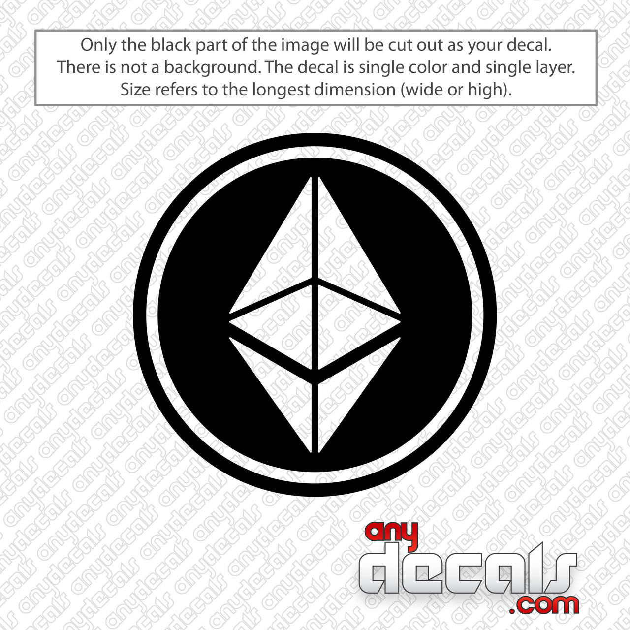 Ethereum Circle Logo Decal Sticker - AnyDecals.com