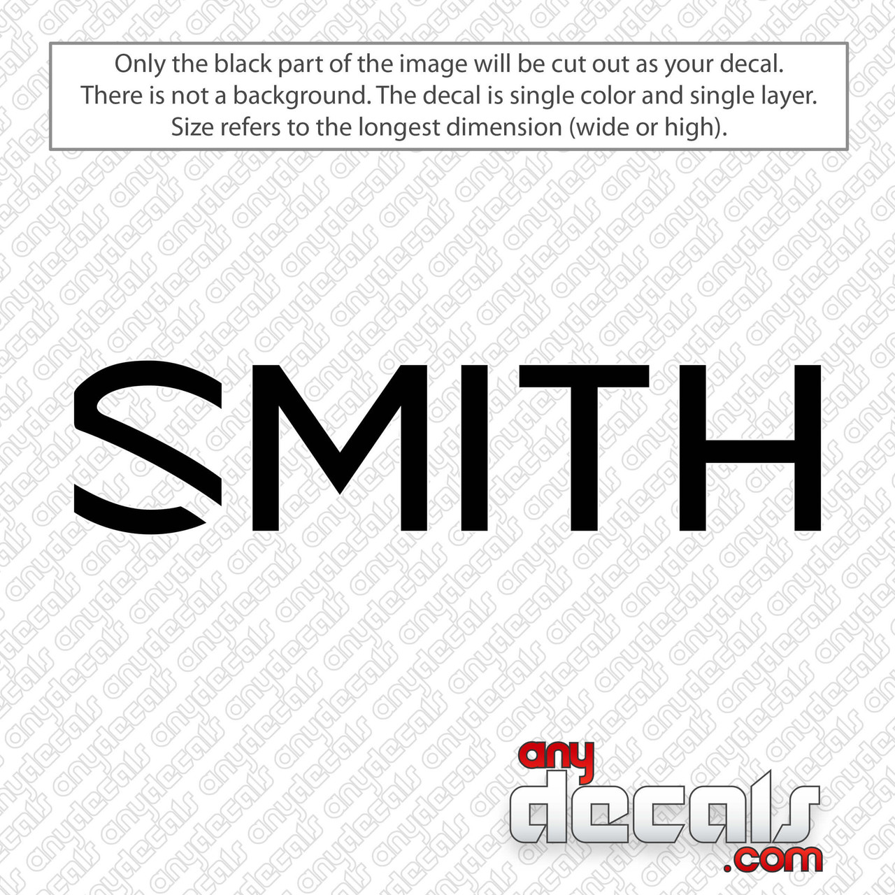 Smith Optics Decal Sticker - AnyDecals.com