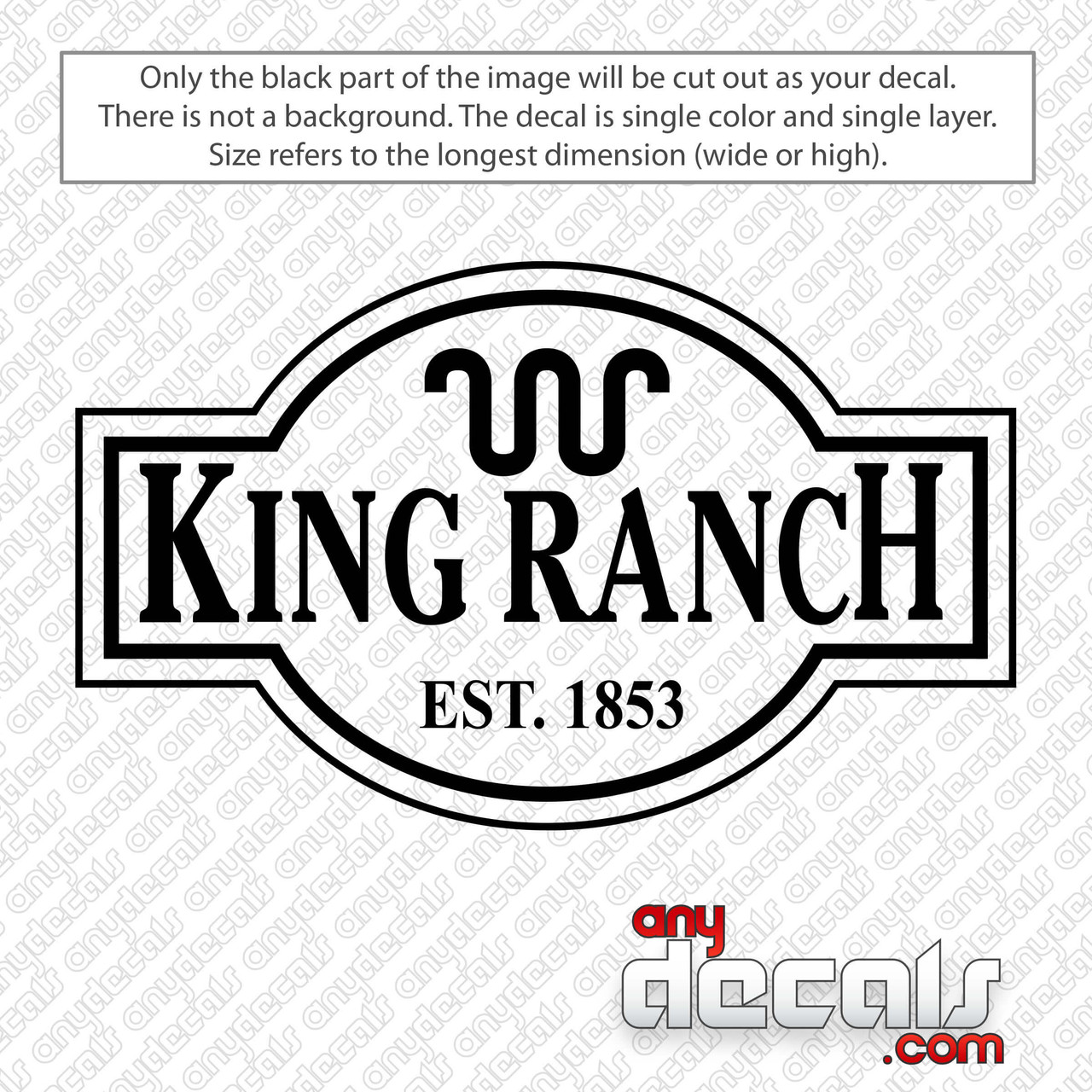 King Ranch Emblem Decal Sticker - AnyDecals.com