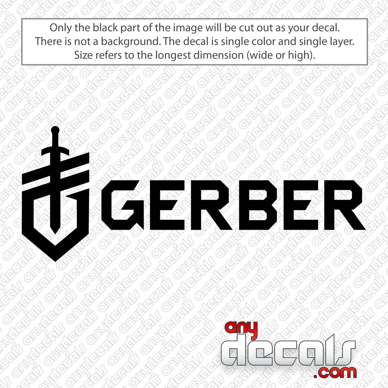 Gerber Logo Decal Sticker - AnyDecals.com