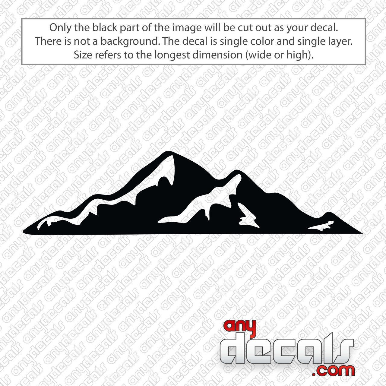 Mountain Range Decal Sticker - AnyDecals.com