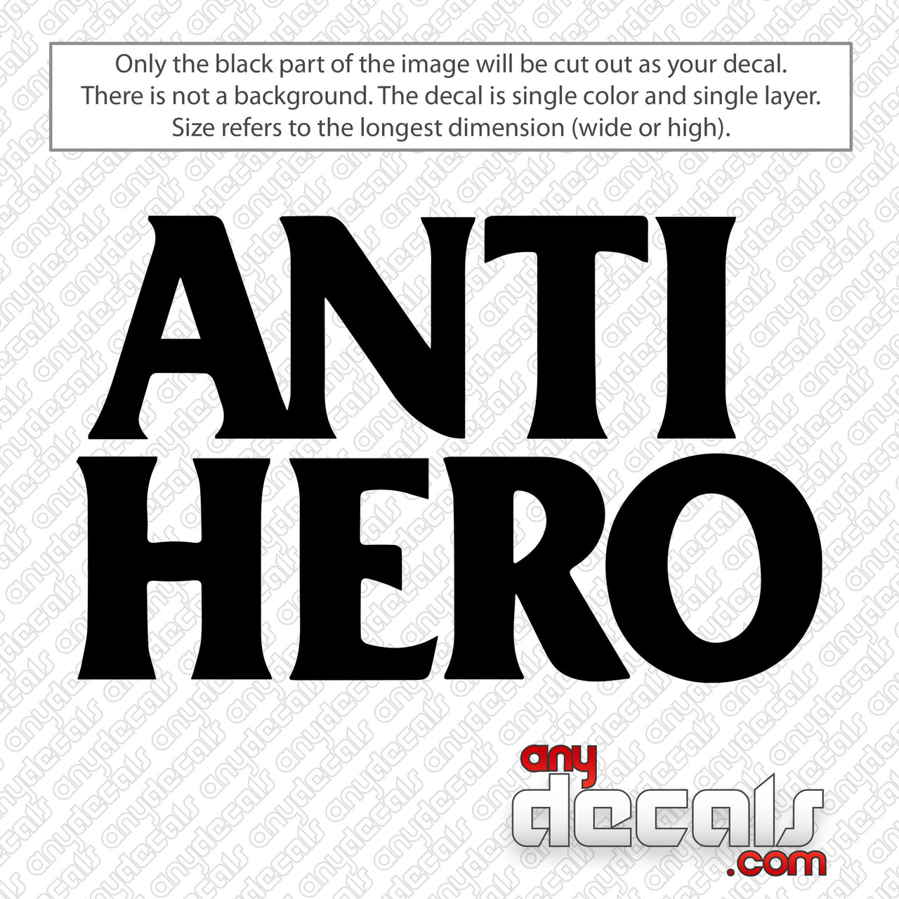 Anti Hero Logo Decal Sticker - AnyDecals.com