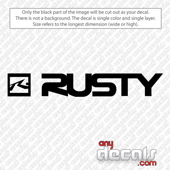 Car Decals - Car Stickers | Rusty Square Car Decal | AnyDecals.com