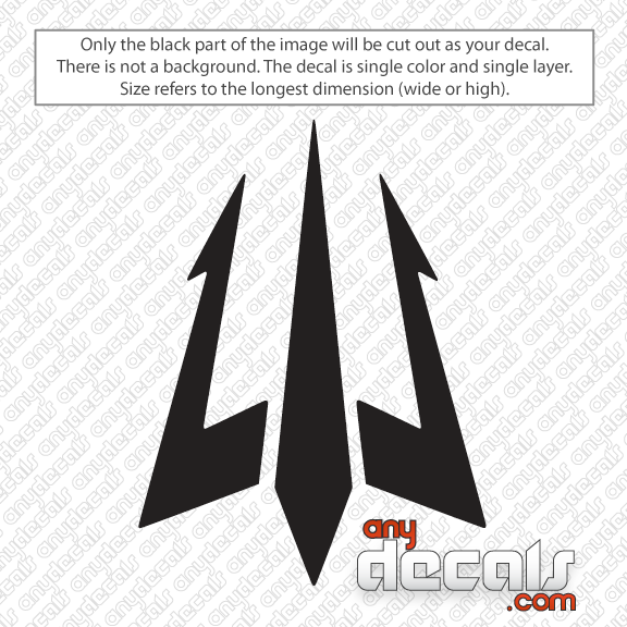 Car Decals - Car Stickers | Trident Car Decal | AnyDecals.com