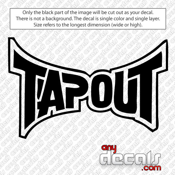Car Decals - Car Stickers | Tapout Logo Car Decal | AnyDecals.com