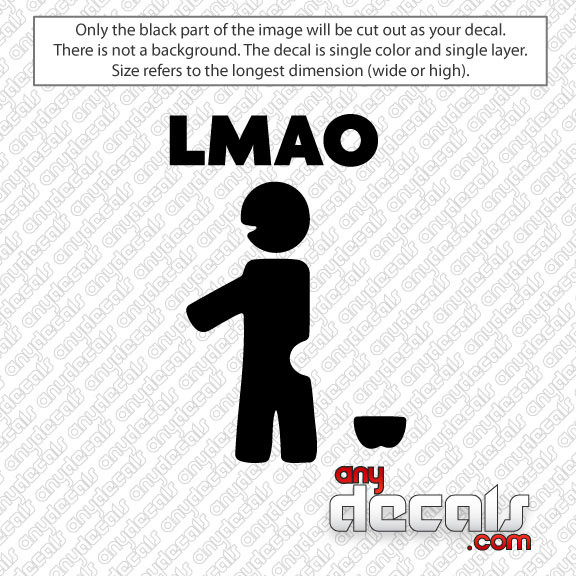 Car Decals - Car Stickers | LMAO Phrase Car Decal | AnyDecals.com
