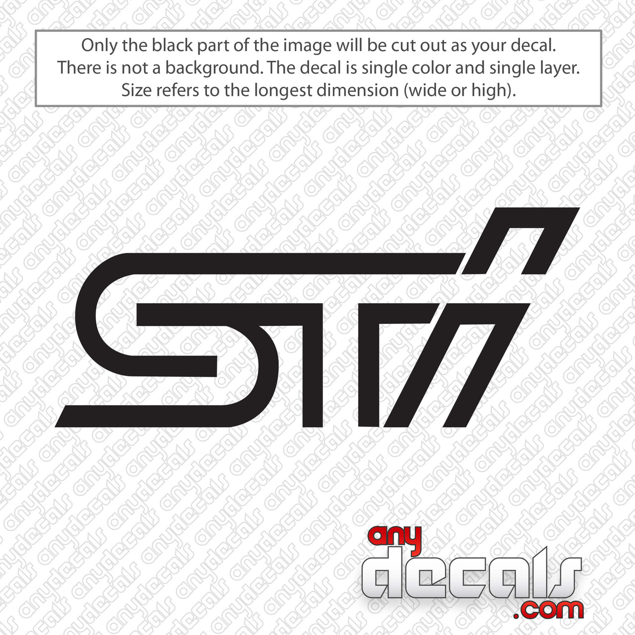Subaru STI Decal Sticker - AnyDecals.com