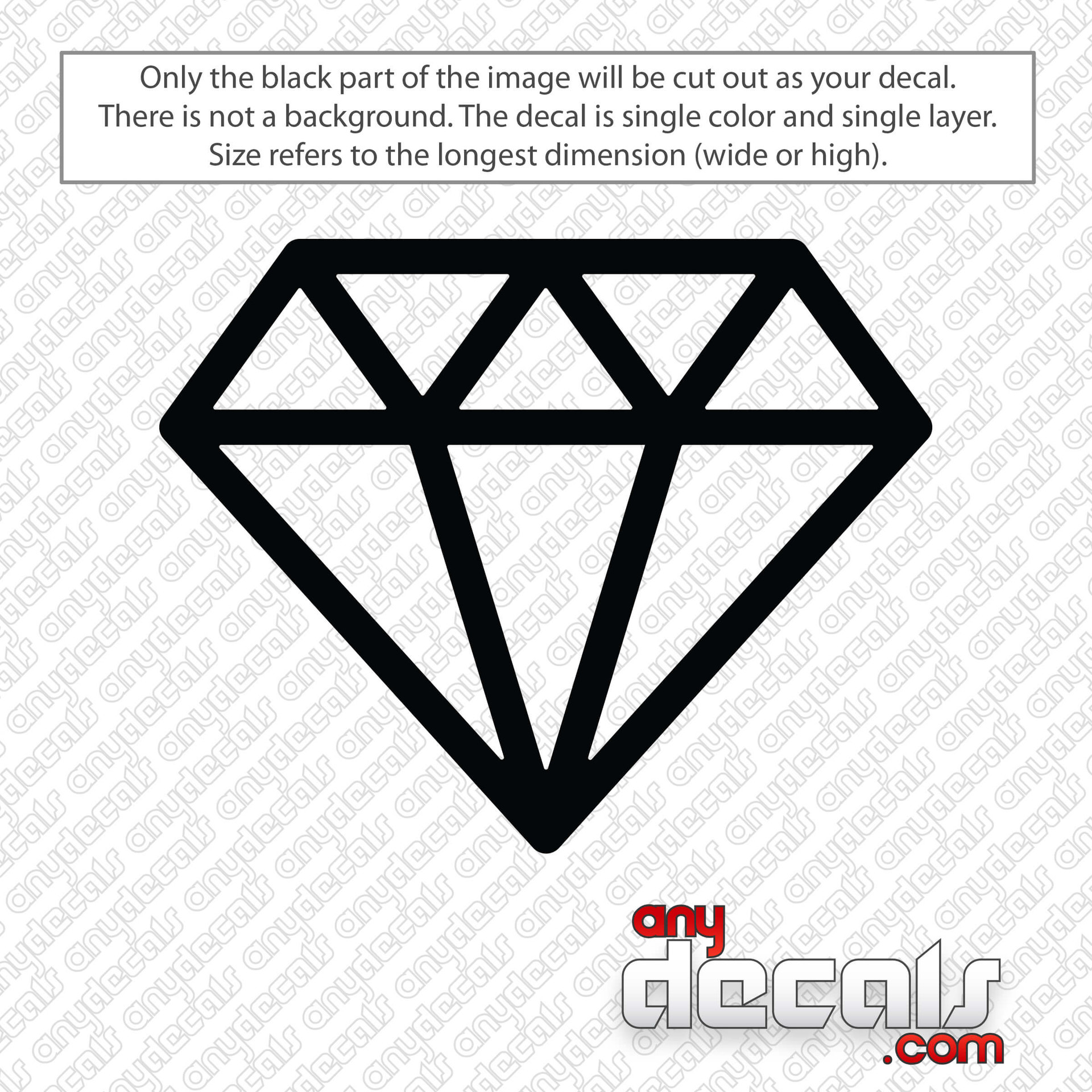 Black Diamond Logo Decal Sticker - AnyDecals.com