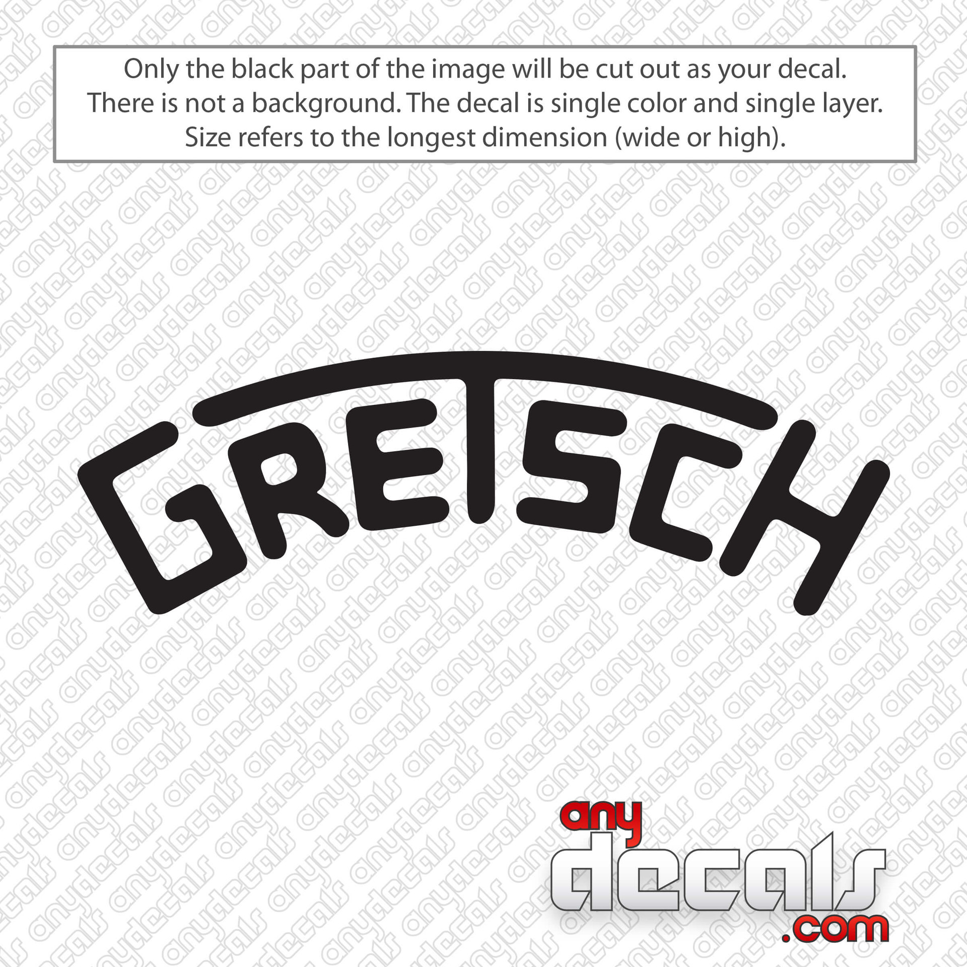 Gretsch Drums Decal Sticker - AnyDecals.com