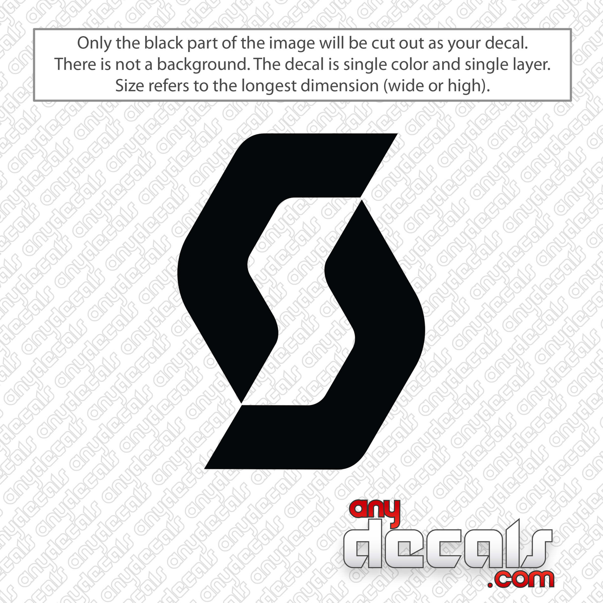 Scott Logo Long Decal Sticker - AnyDecals.com