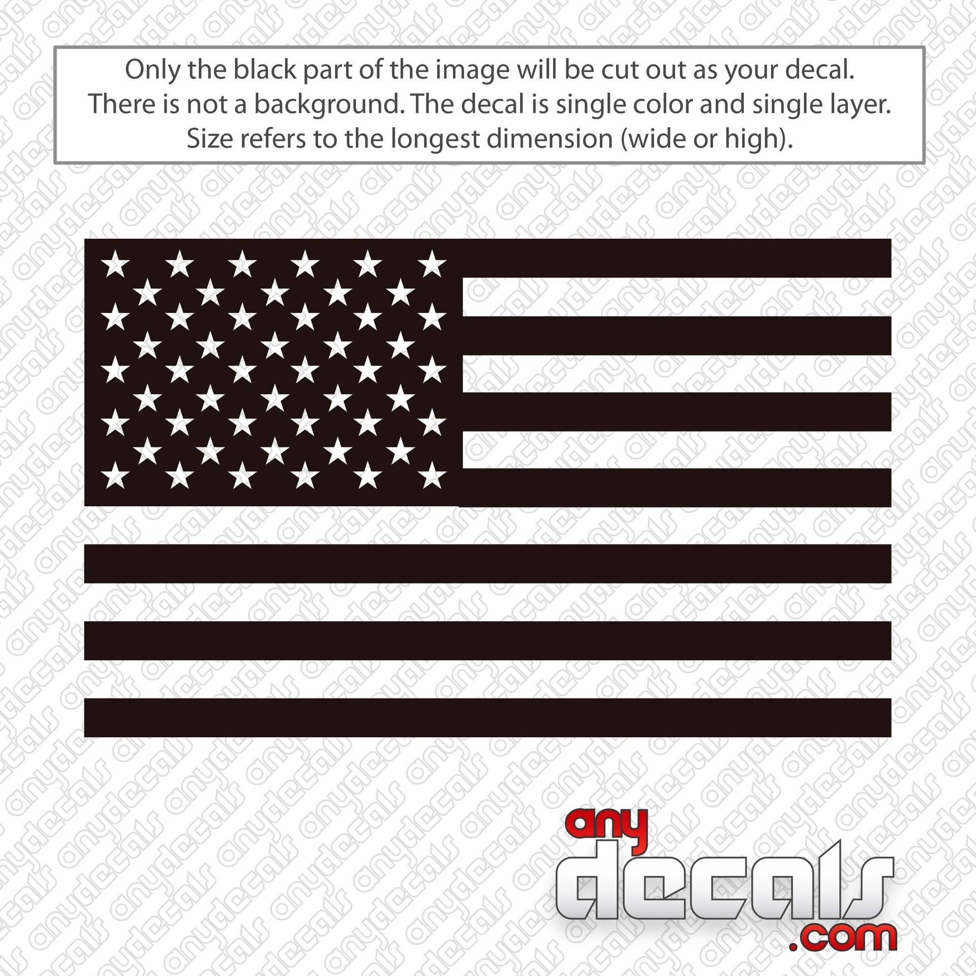 Distressed American Flag Decal Sticker - AnyDecals.com