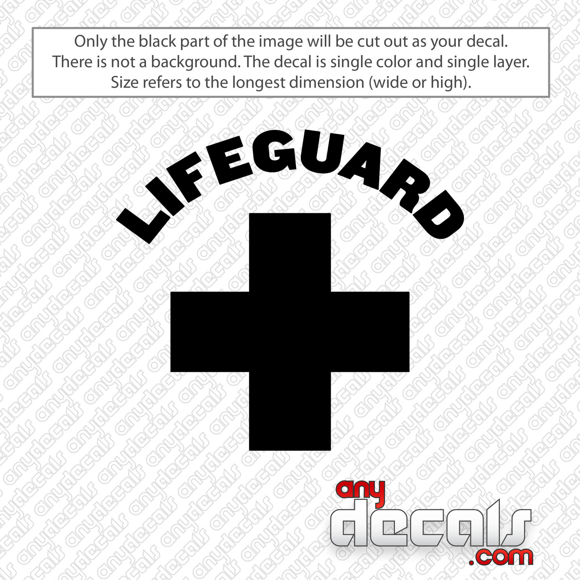 Double Cross Decal Sticker - AnyDecals.com