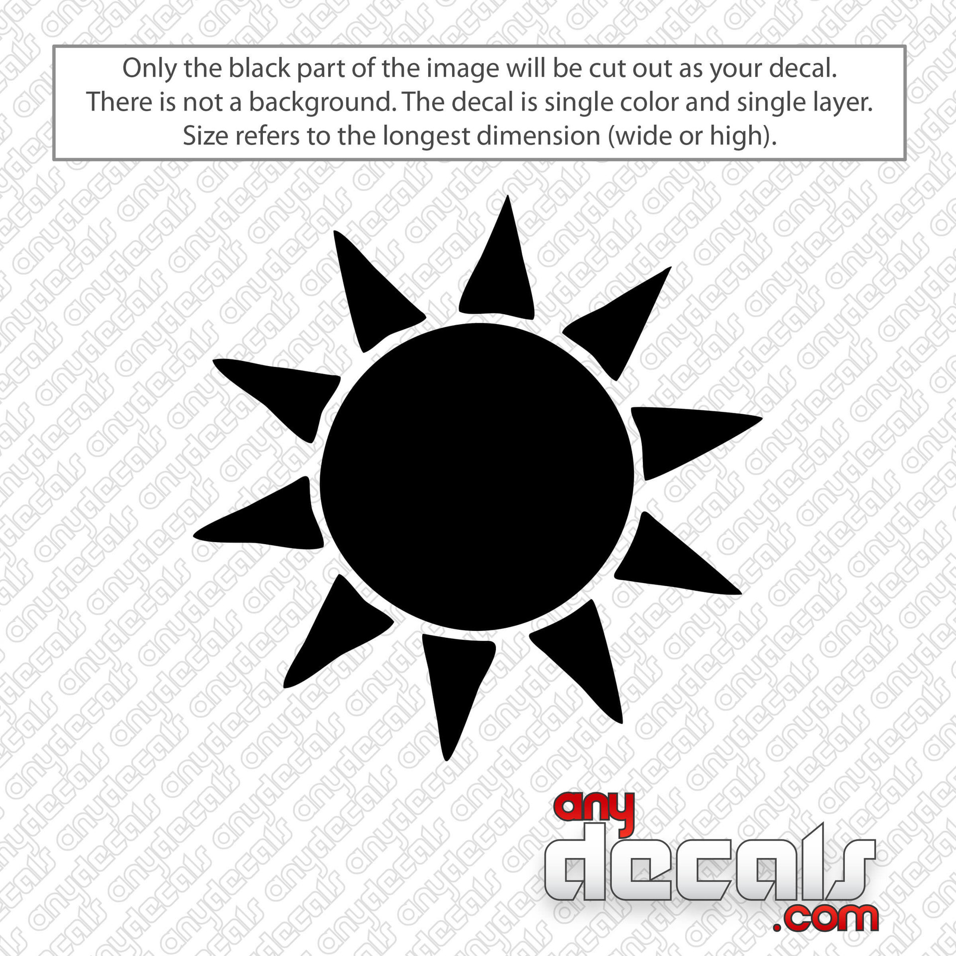 Sun And Waves Simple Beach Decal Sticker - AnyDecals.com