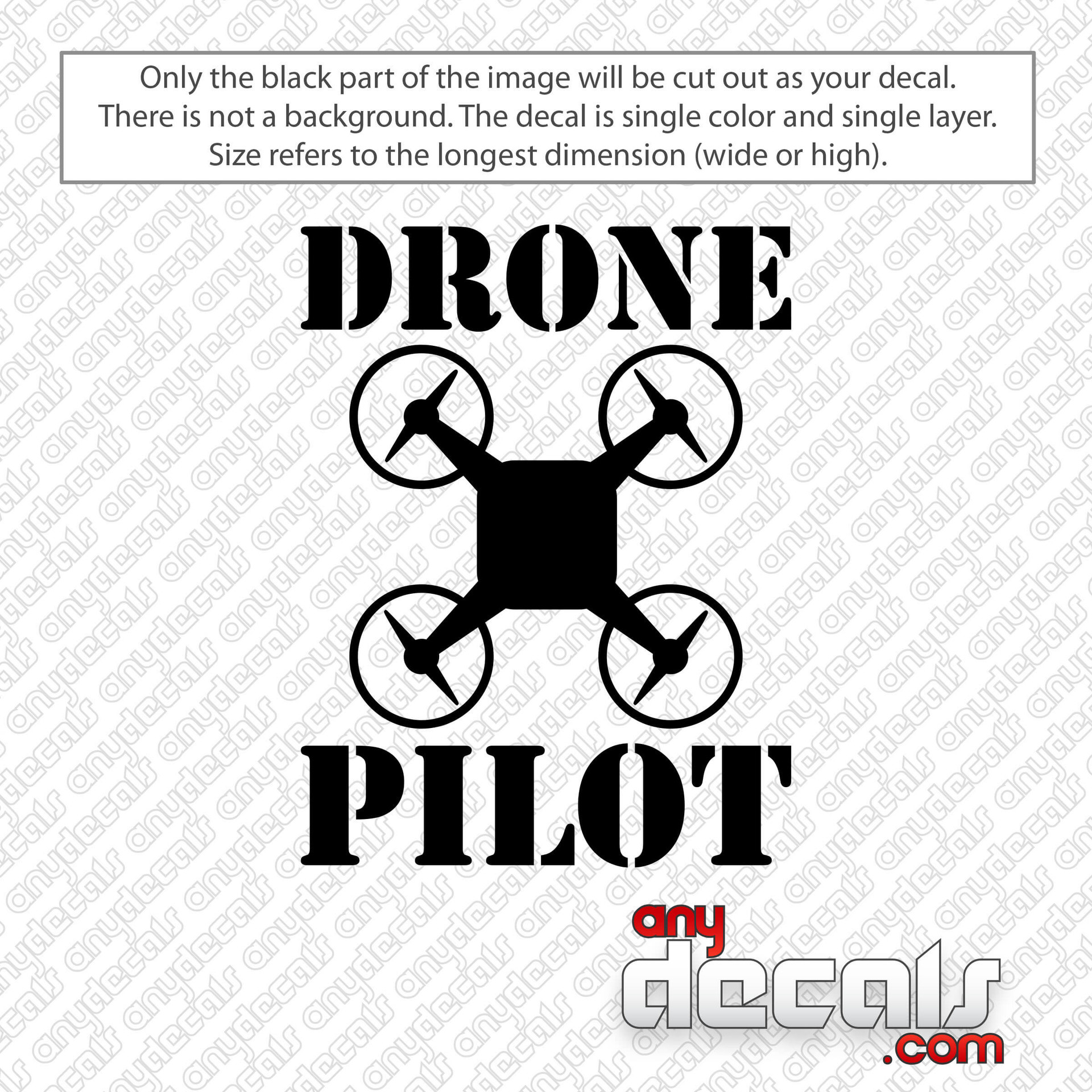 Drone Pilot Decal Sticker - AnyDecals.com