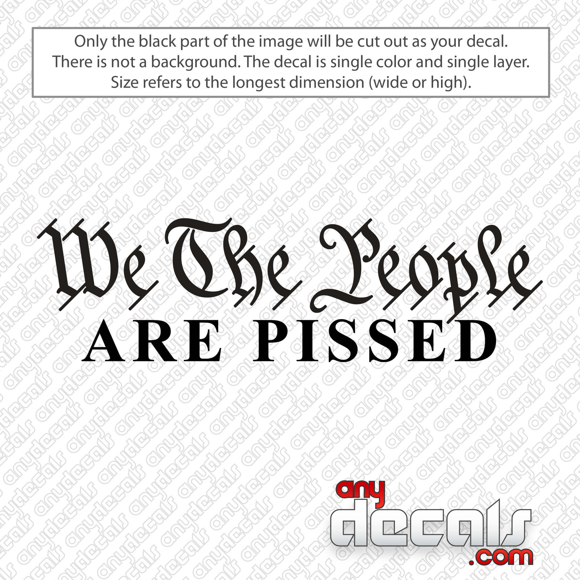 We The People Decal - AnyDecals.com