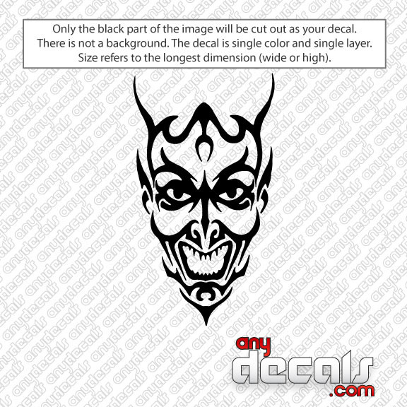Car Decals - Car Stickers | Demon Mask Car Decal | AnyDecals.com