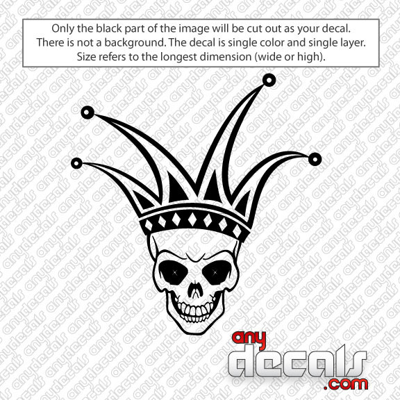 Car Decals - Car Stickers | Skull Car Decal 09 | AnyDecals.com