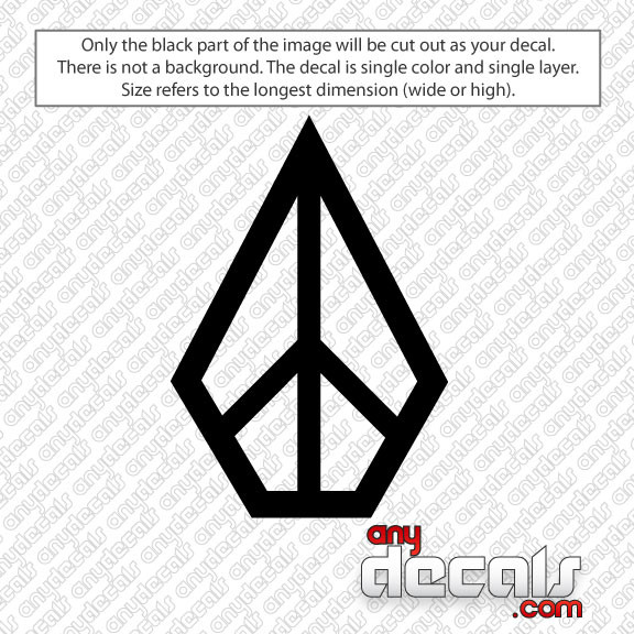 Love Car Decals - Car Stickers | Love Peace Car Decal | AnyDecals.com