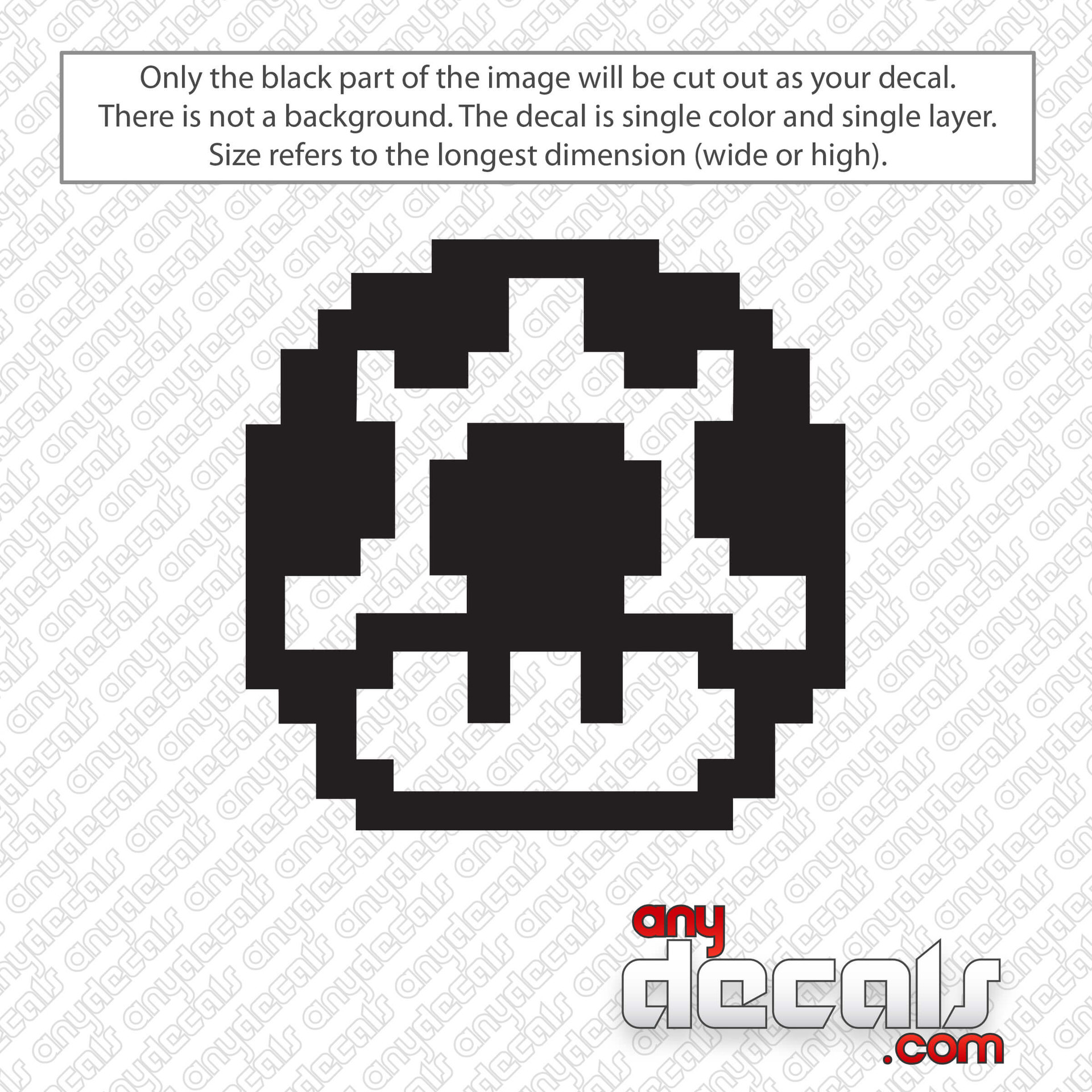 8bit Bullet Bill Decal Sticker - AnyDecals.com