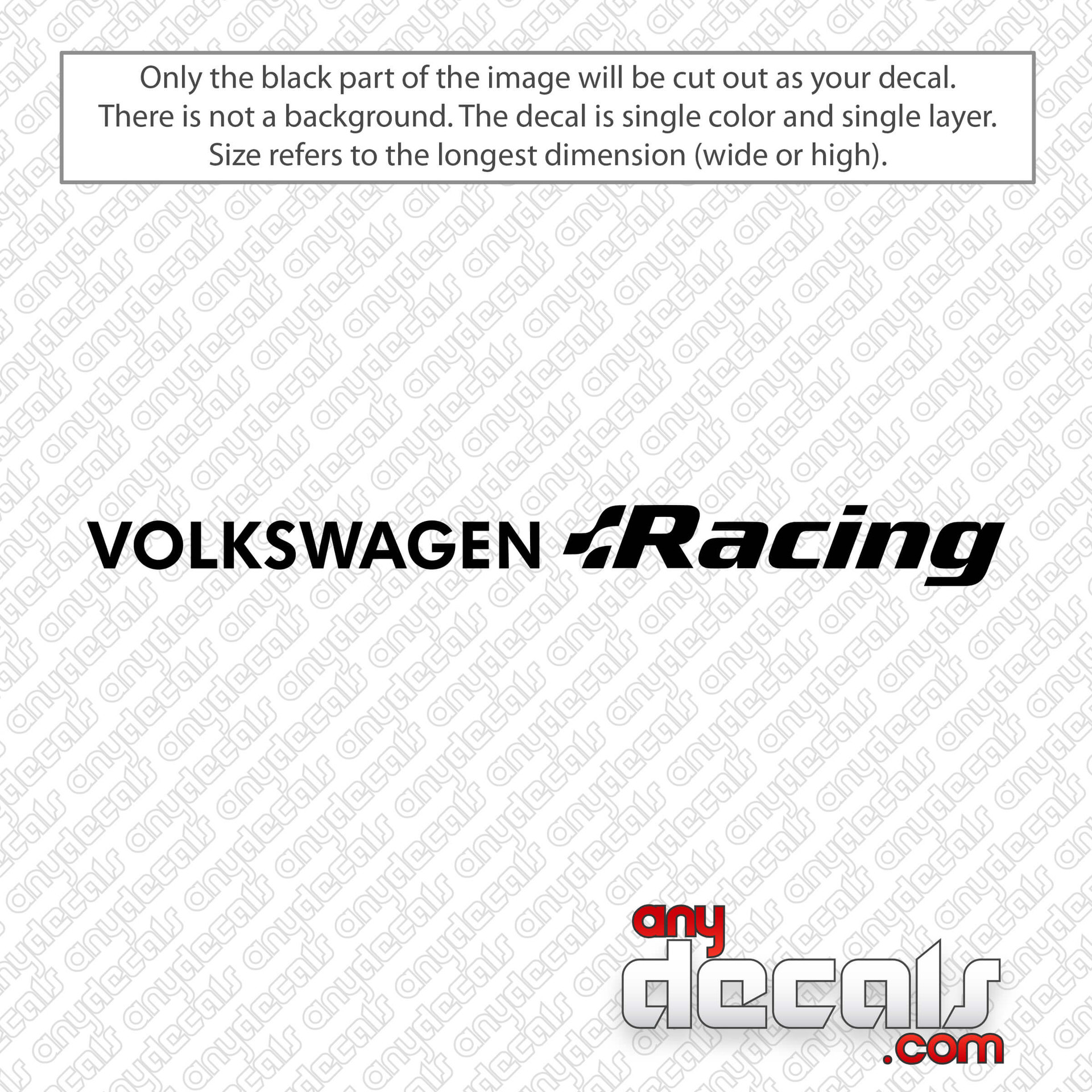 Volkswagen Logo Love Decal Sticker - AnyDecals.com