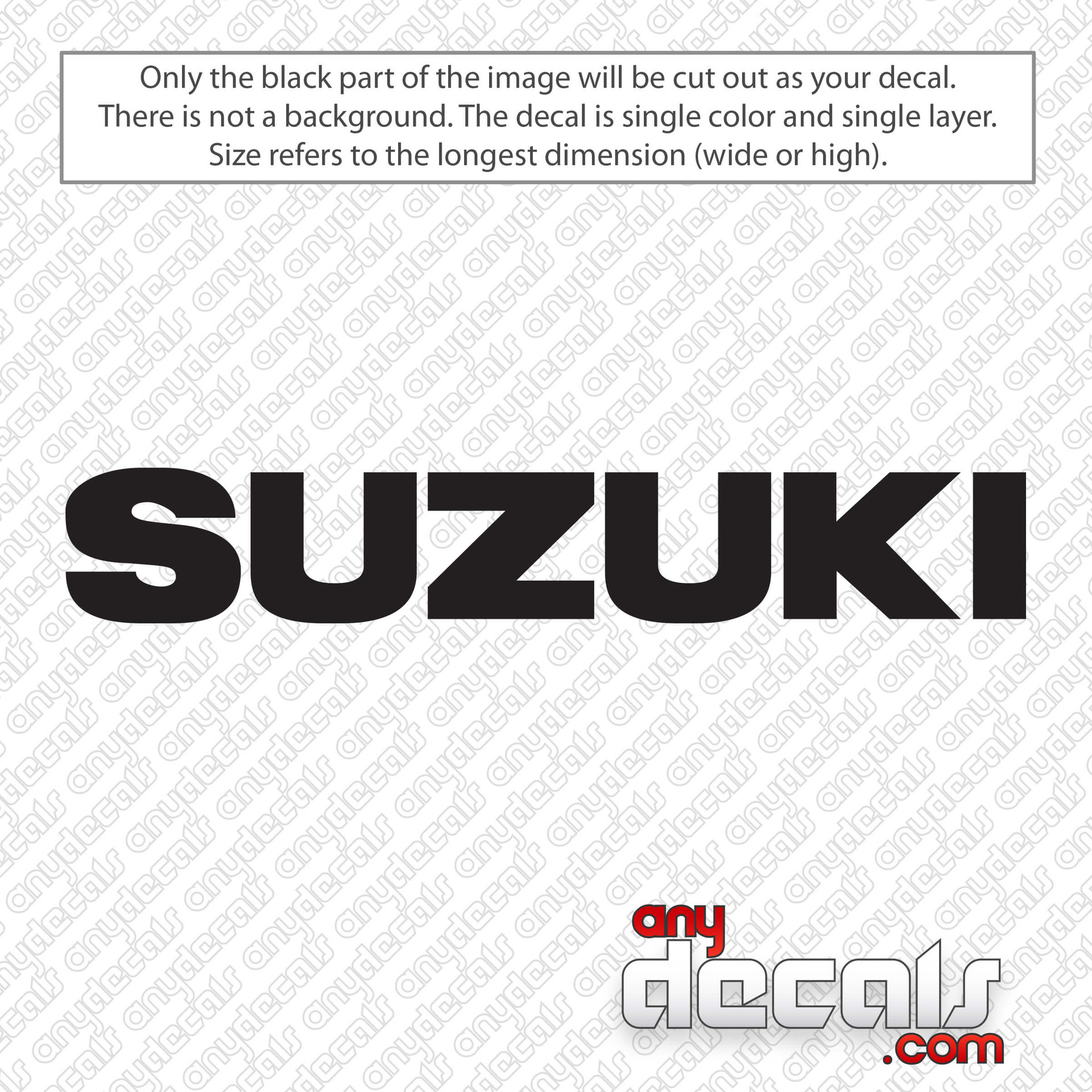 Suzuki Logo Decal Sticker - AnyDecals.com