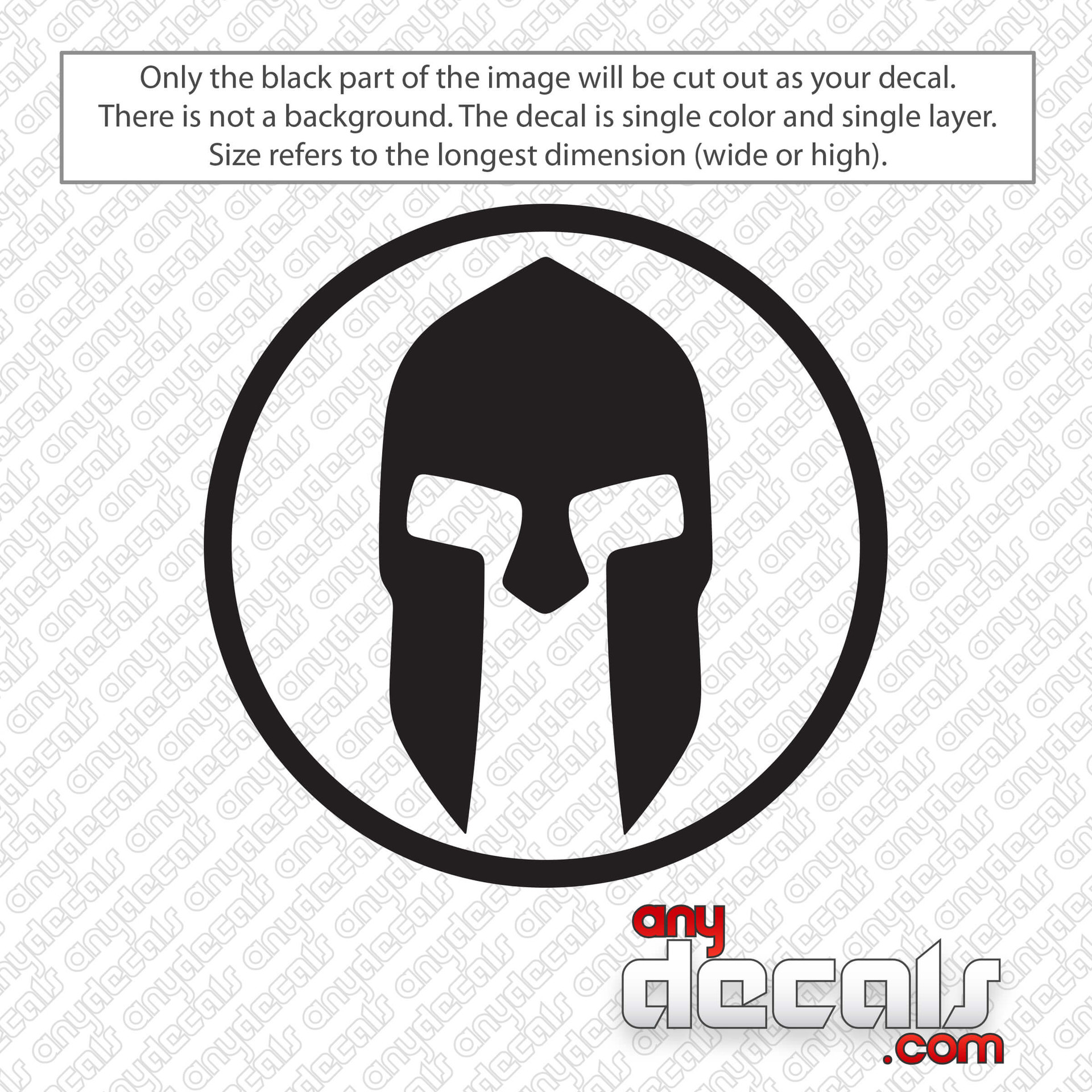 Spartan Helmet American Flag Decal Sticker - AnyDecals.com