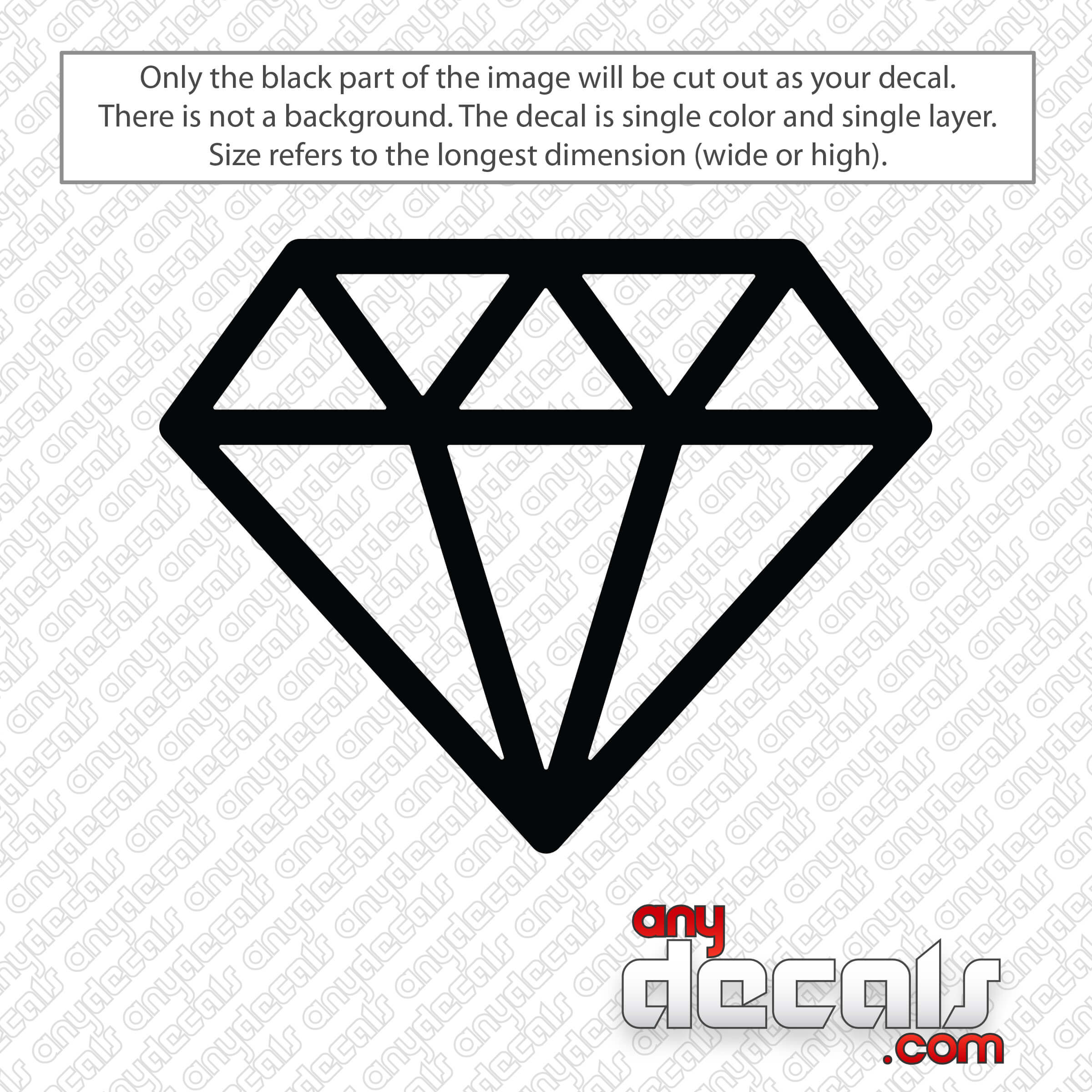 Black Diamond Logo Decal Sticker - AnyDecals.com
