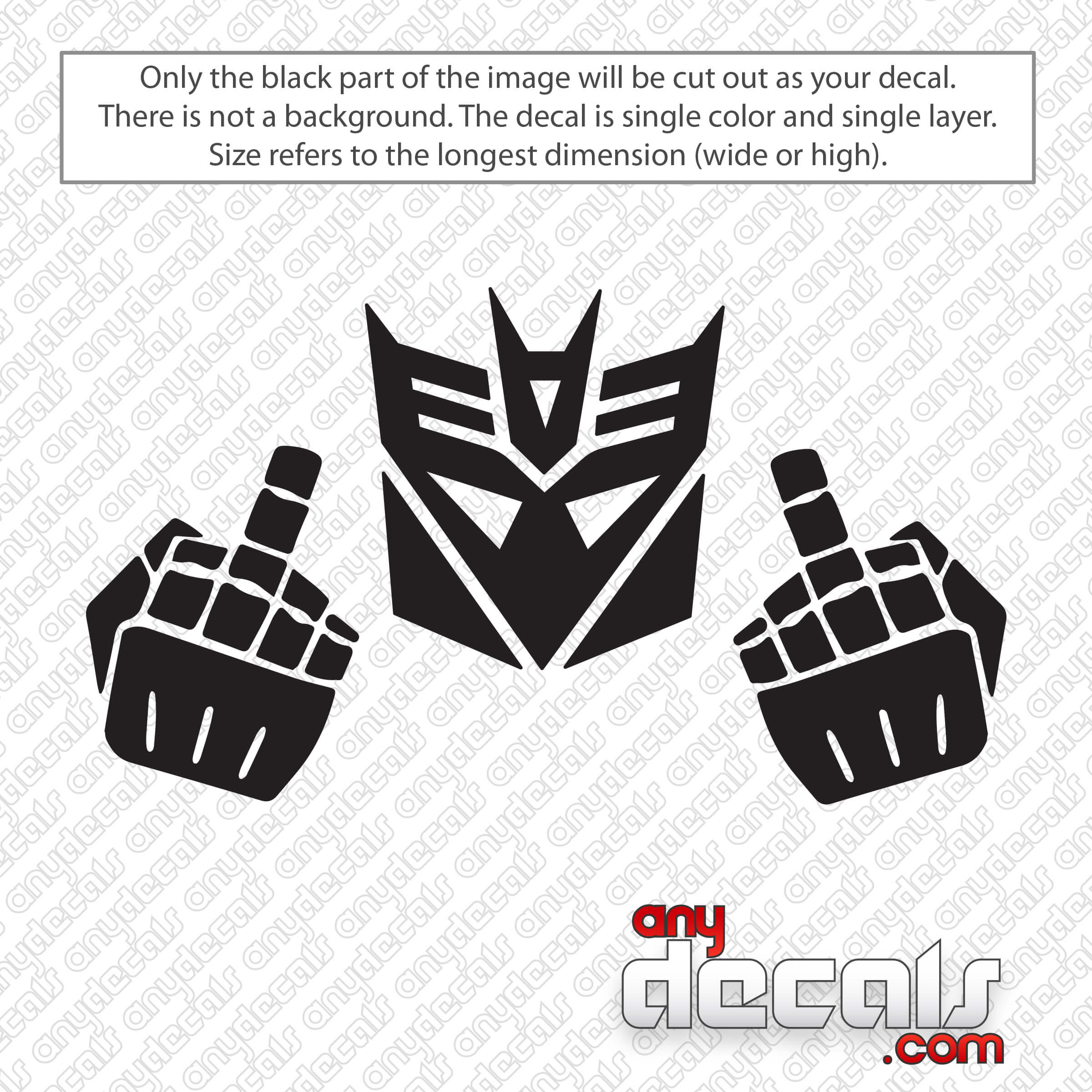 Mickey Mouse Glove Middle Finger Decal Sticker - AnyDecals.com