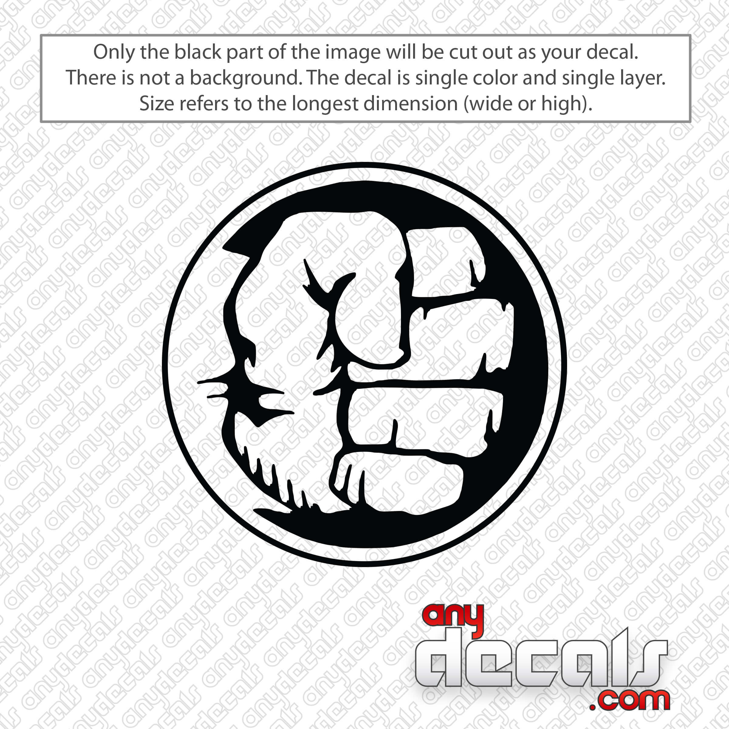Hulk Decal Sticker - AnyDecals.com