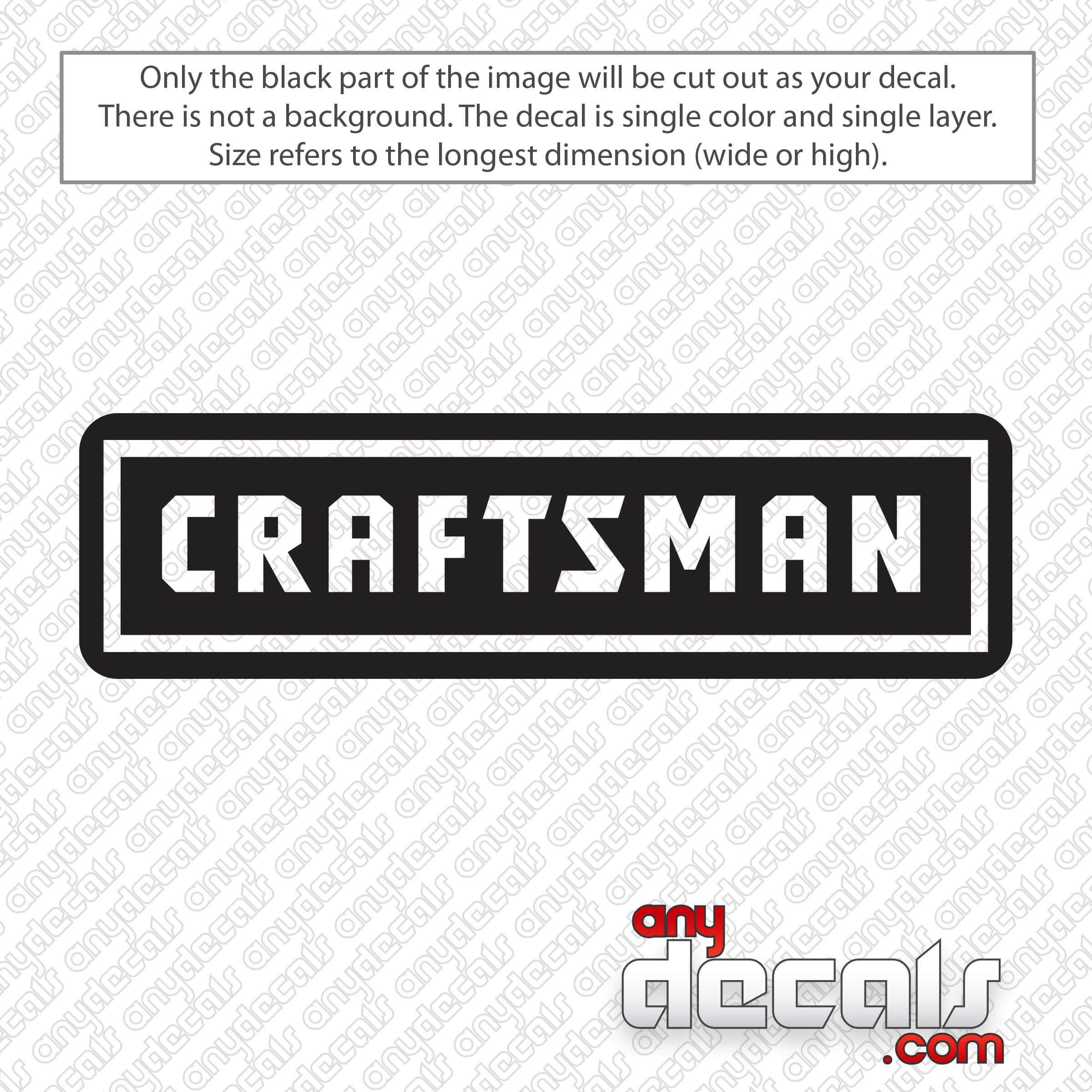 Craftsman Tools Logo Decal Sticker - AnyDecals.com