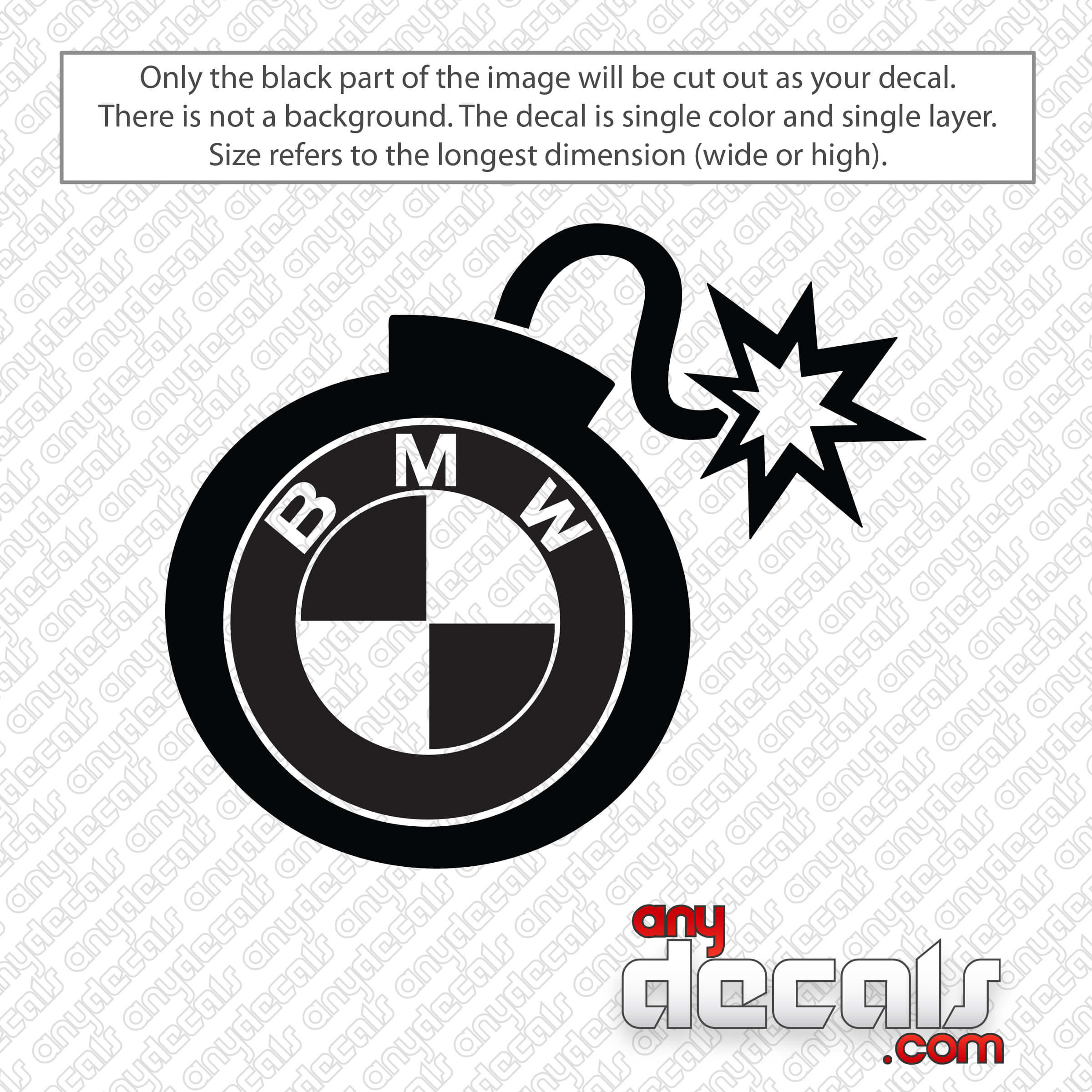 Car Decals - Car Stickers | F-Bomb Car Decal | AnyDecals.com
