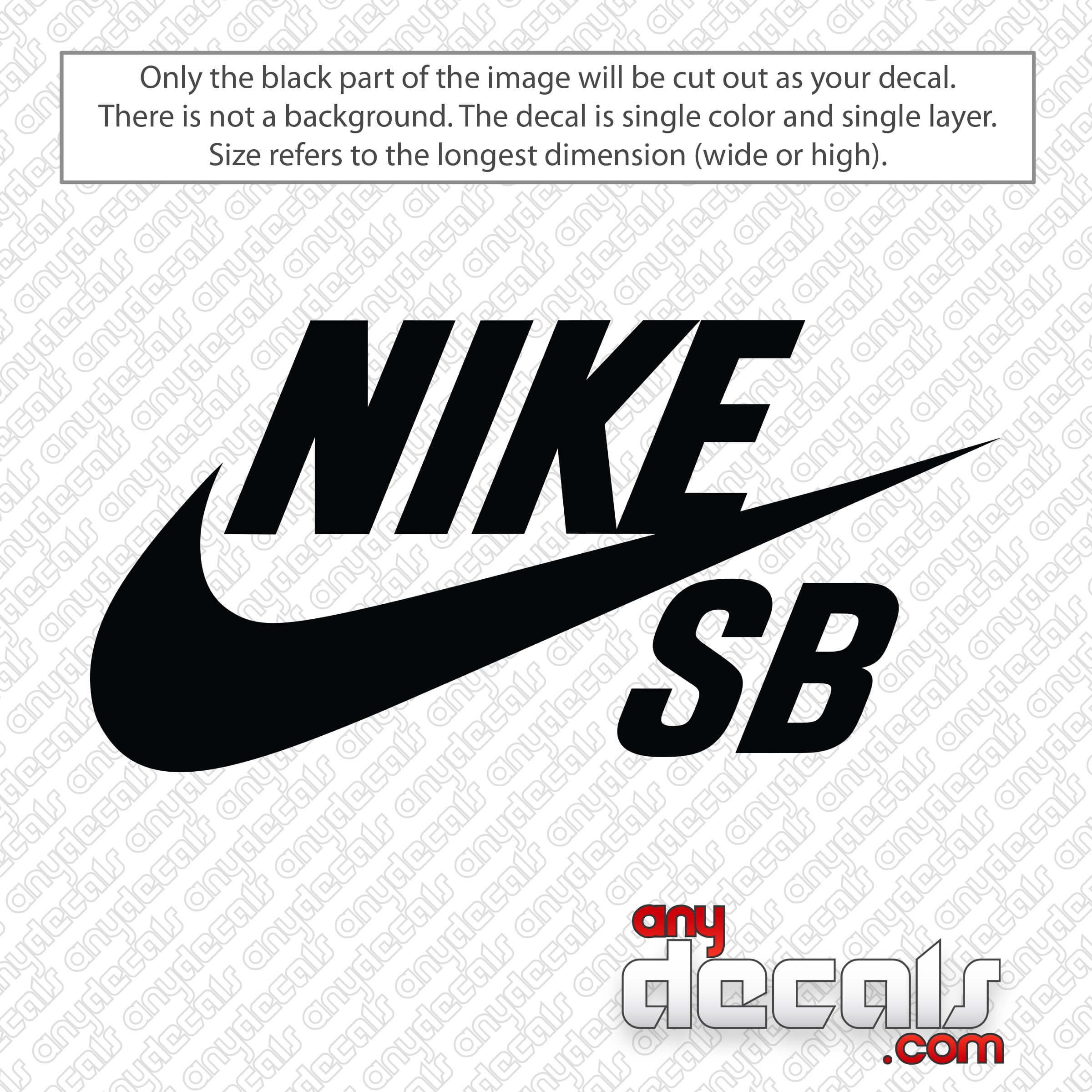 Nike Swoosh Logo Decal Sticker - AnyDecals.com