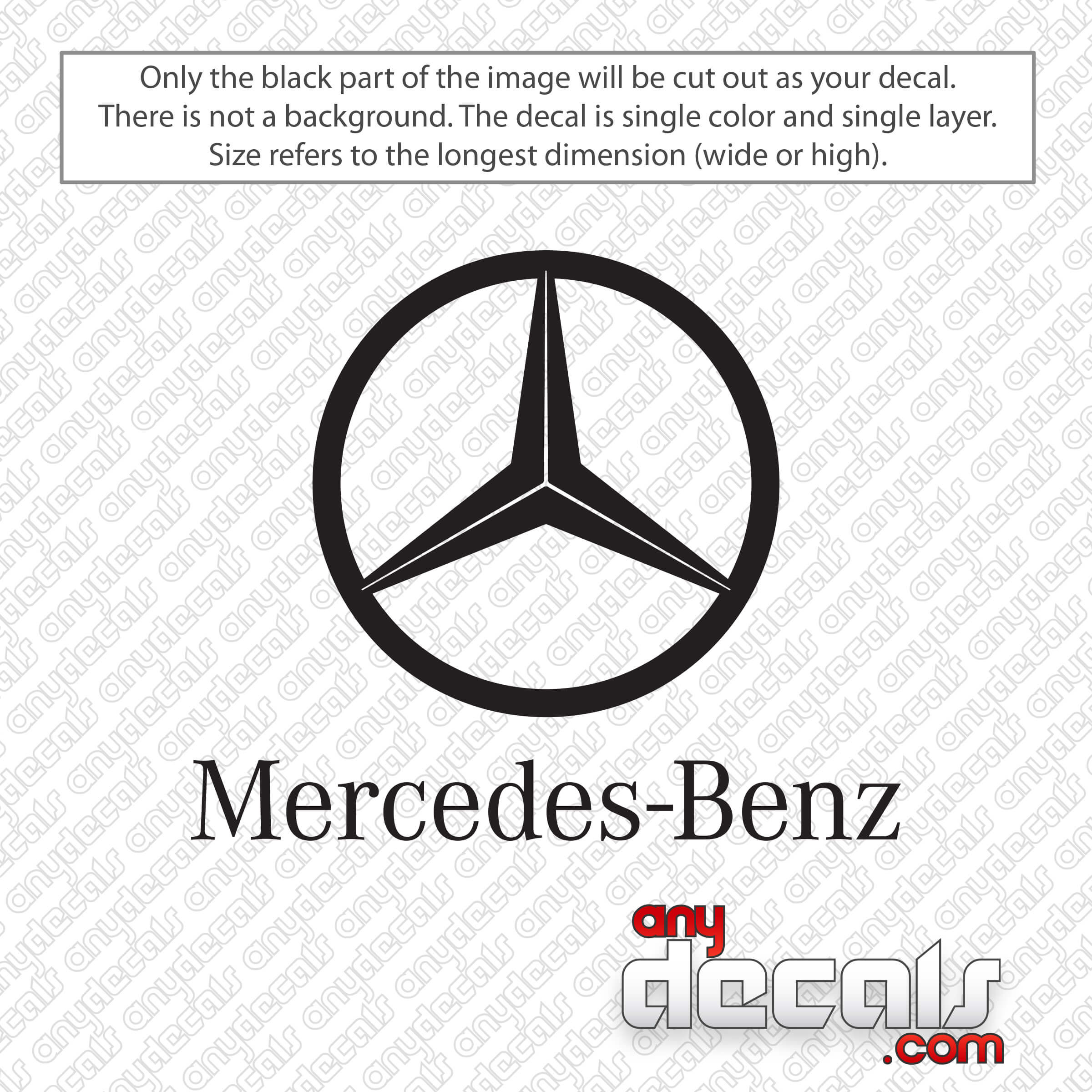 Mercedes AMG Decal Sticker - AnyDecals.com