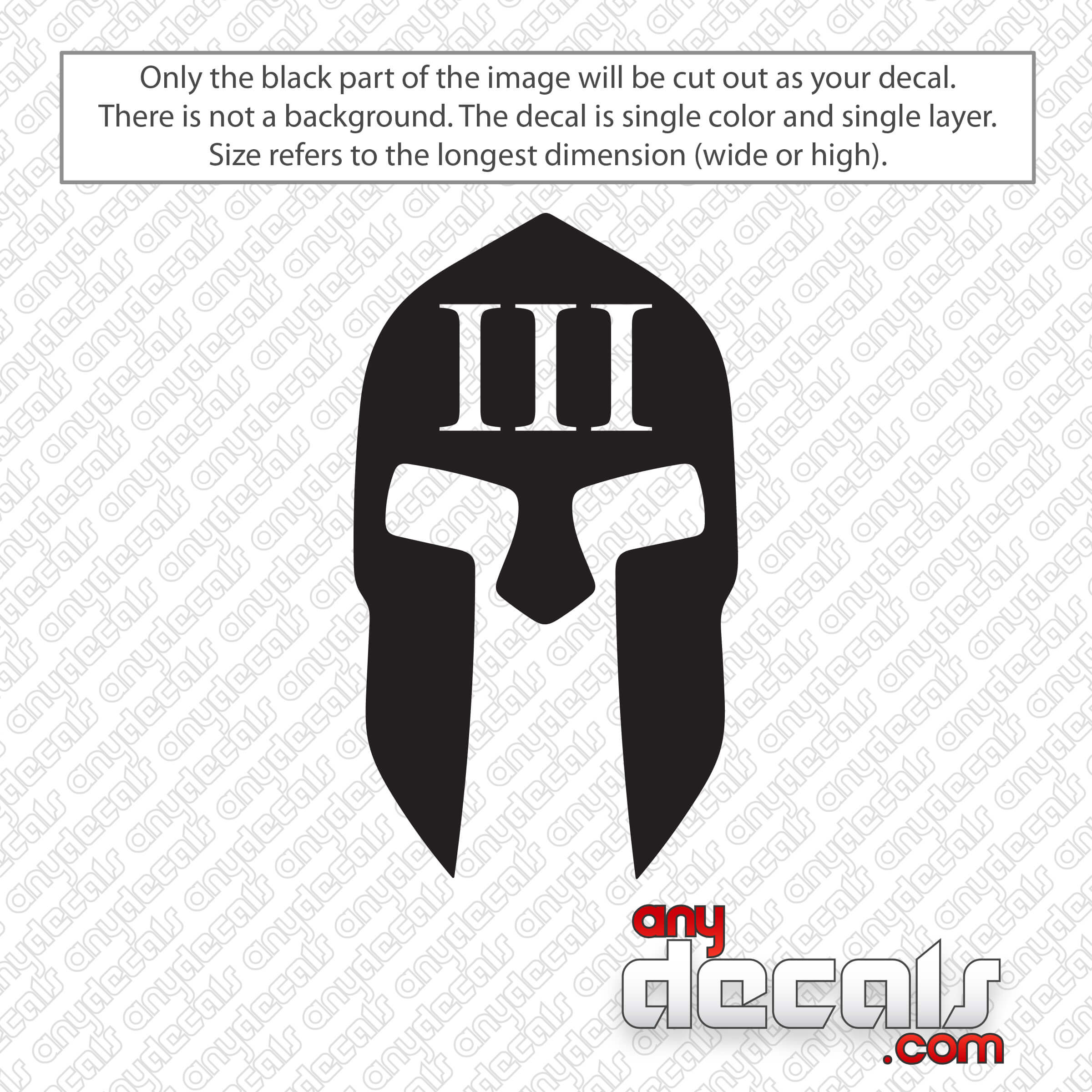 Spartan Helmet American Flag Decal Sticker - AnyDecals.com