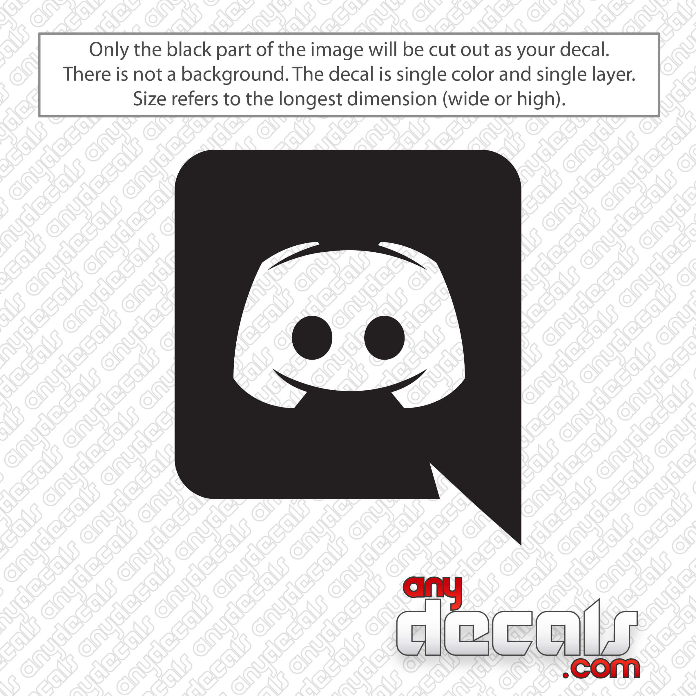 Discord Icon Decal Sticker - AnyDecals.com